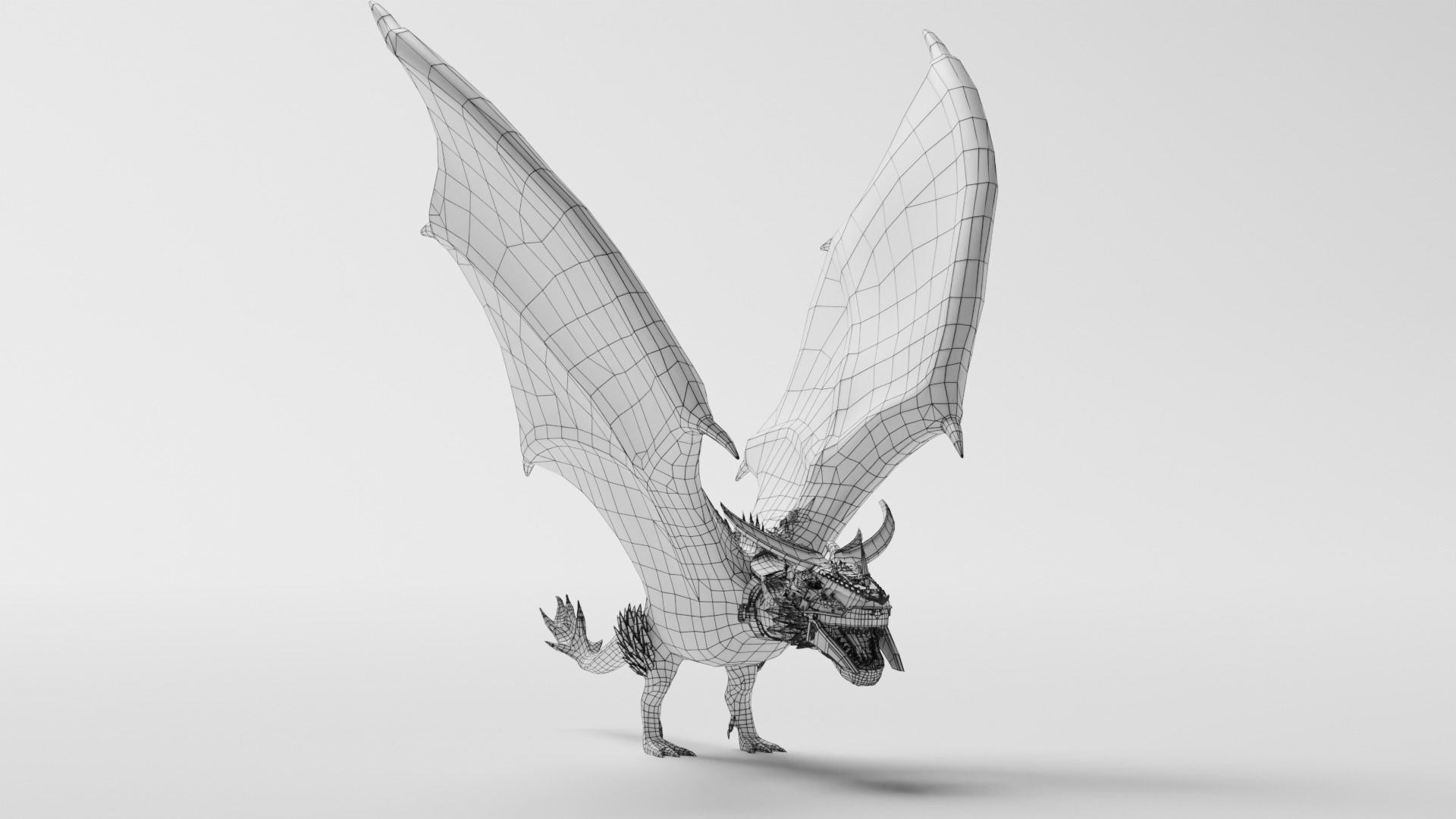 3D model Armored Dragon VR / AR / low-poly | CGTrader