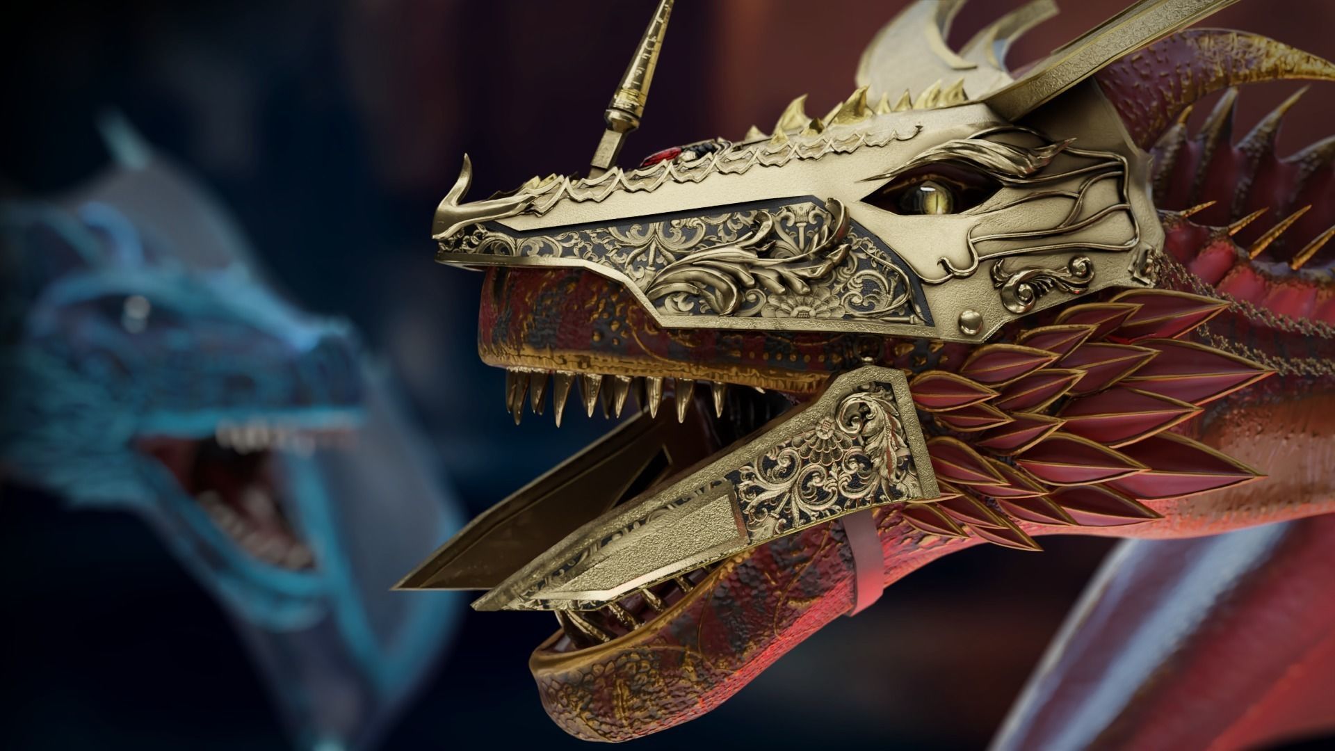 3D model Armored Dragon VR / AR / low-poly | CGTrader