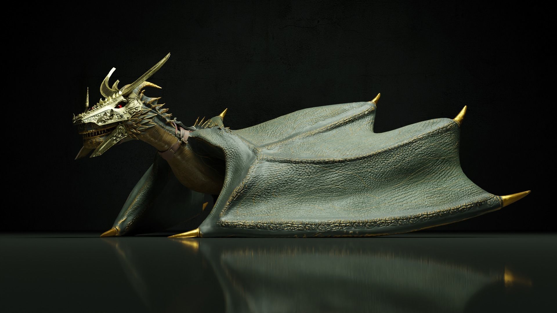 3D model Armored Dragon VR / AR / low-poly | CGTrader