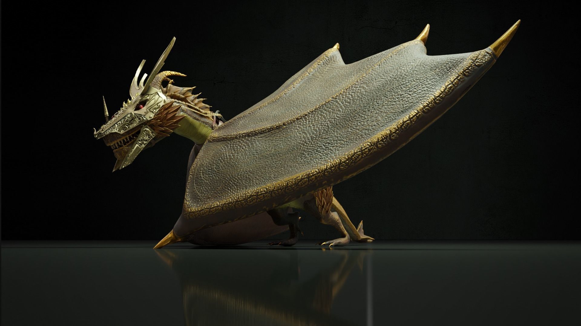 3D model Armored Dragon VR / AR / low-poly | CGTrader