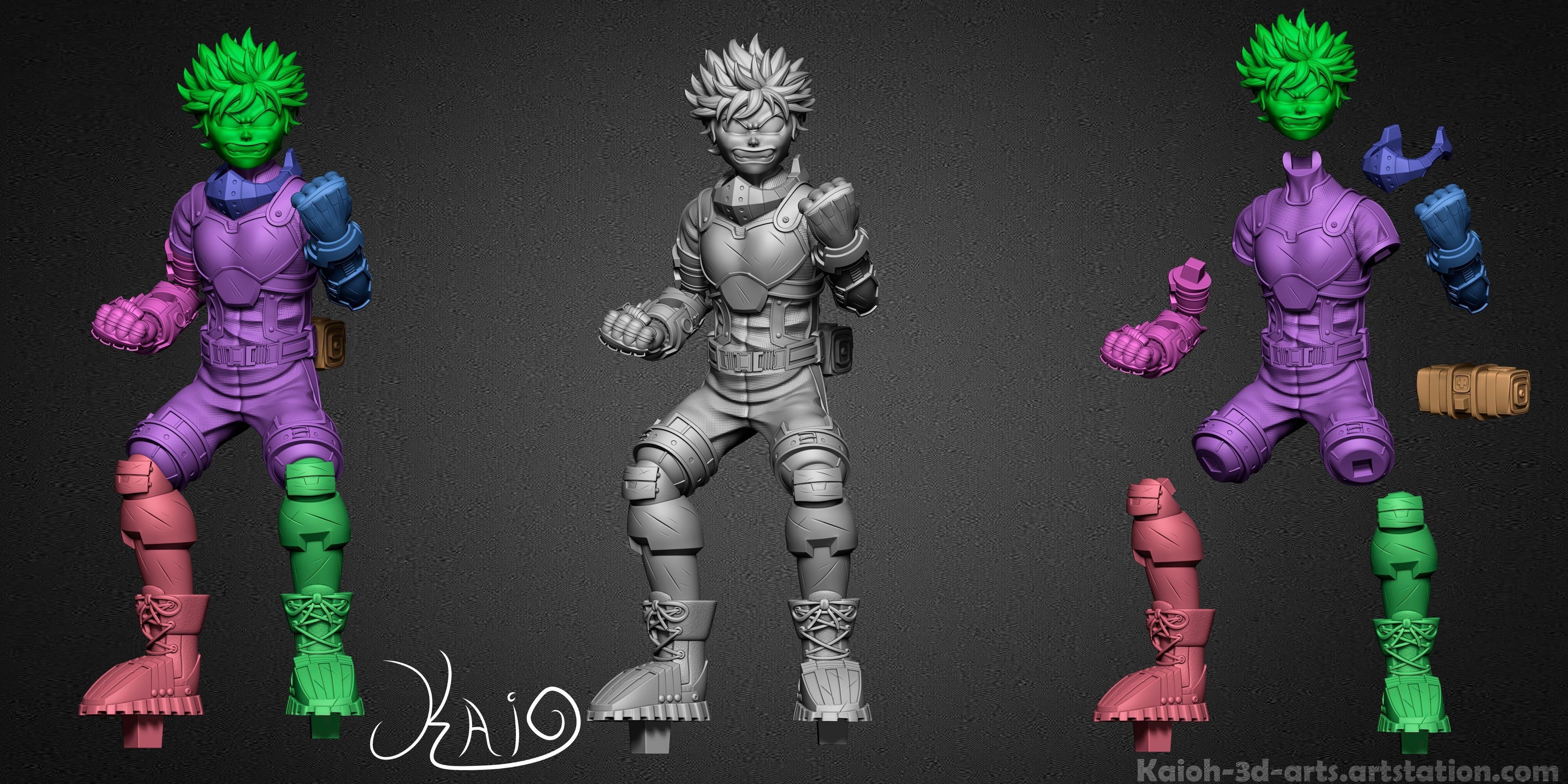 MHA - Midoriya - Deku STL 3D model 3D printable | CGTrader