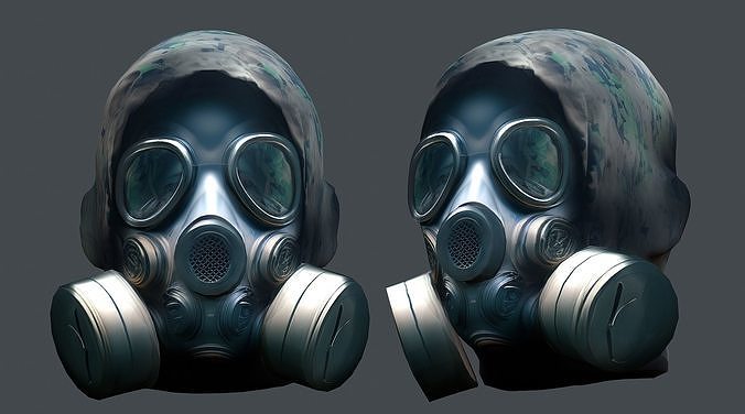 3D model Gas mask helmet 3d model military combat Low-poly VR / AR ...