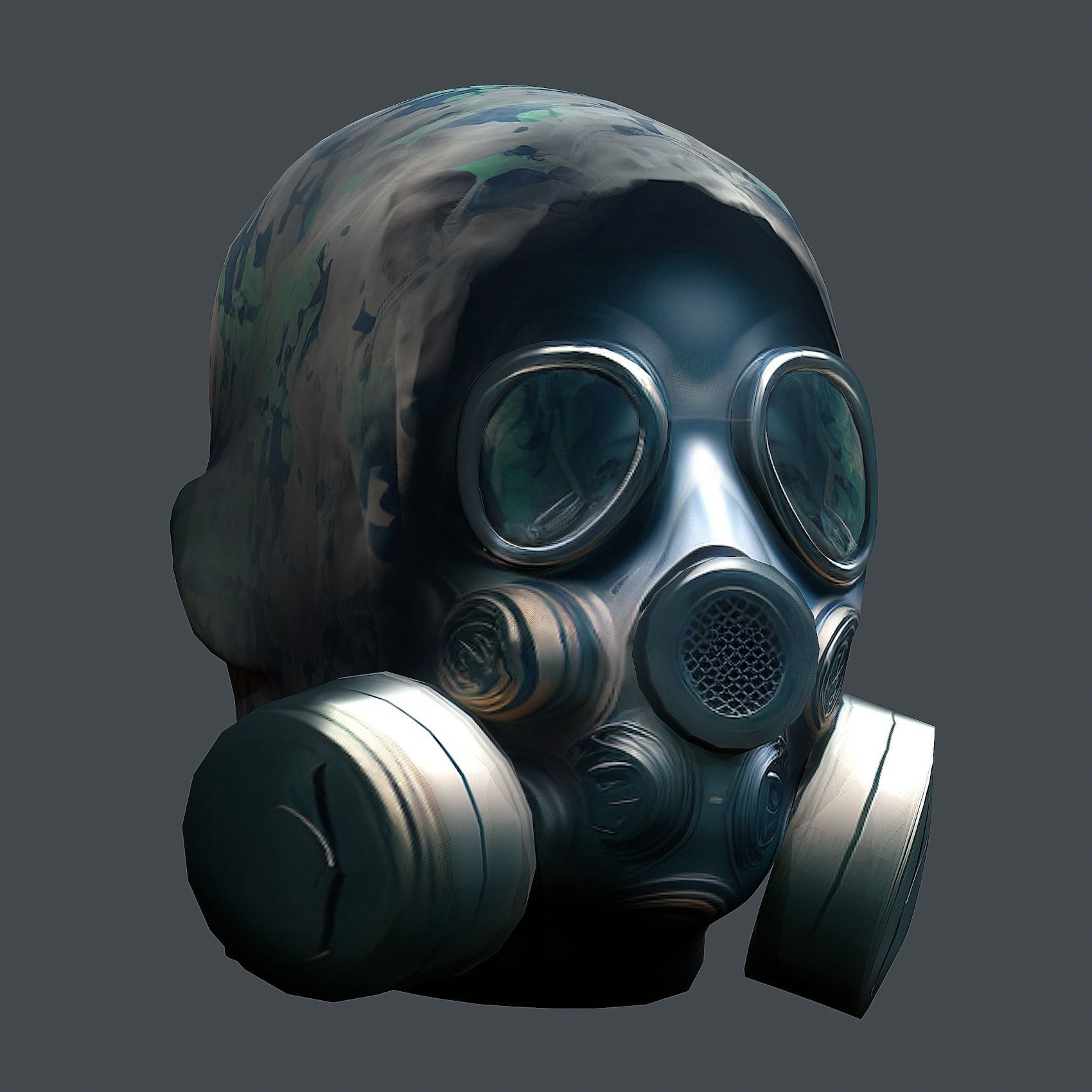 3D model Gas mask helmet 3d model military combat Low-poly VR / AR ...