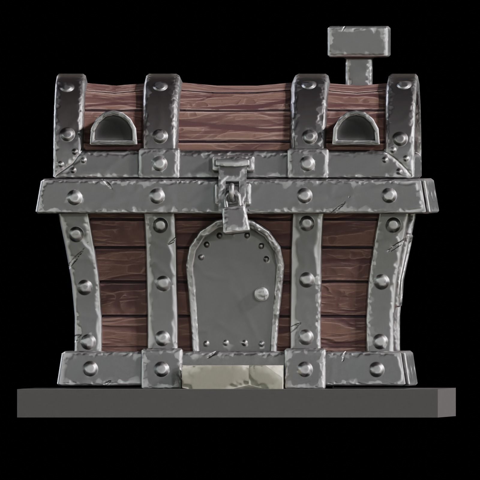 3D model Stylized chest house VR / AR / low-poly | CGTrader