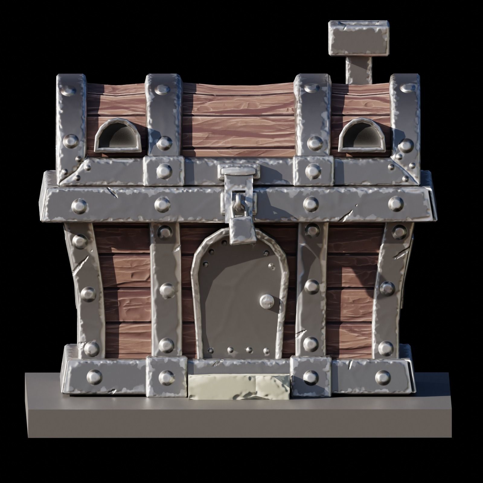3D model Stylized chest house VR / AR / low-poly | CGTrader