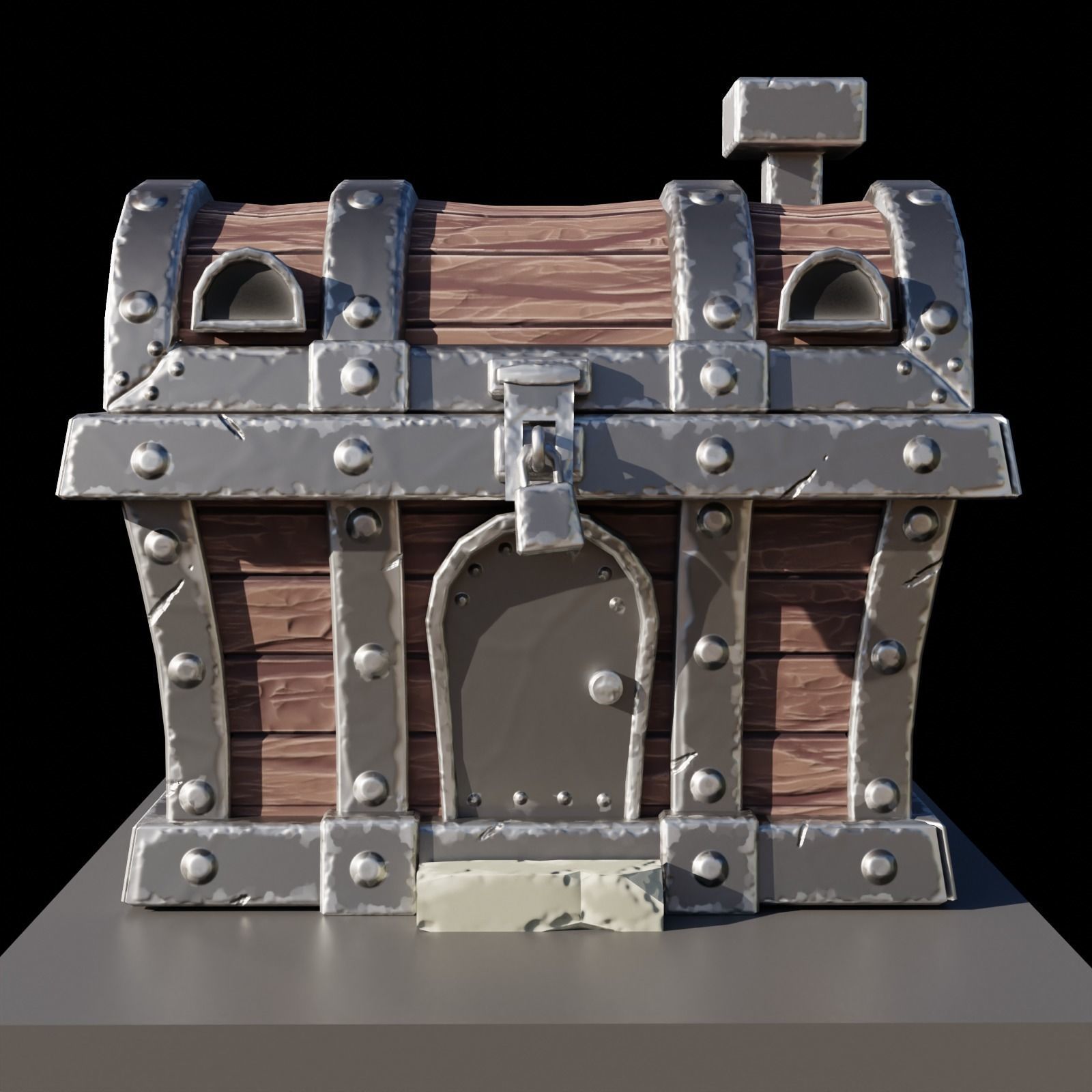 3D model Stylized chest house VR / AR / low-poly | CGTrader