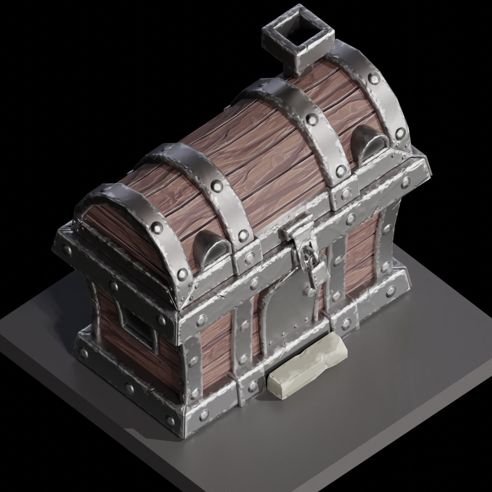 3D model Stylized chest house VR / AR / low-poly | CGTrader