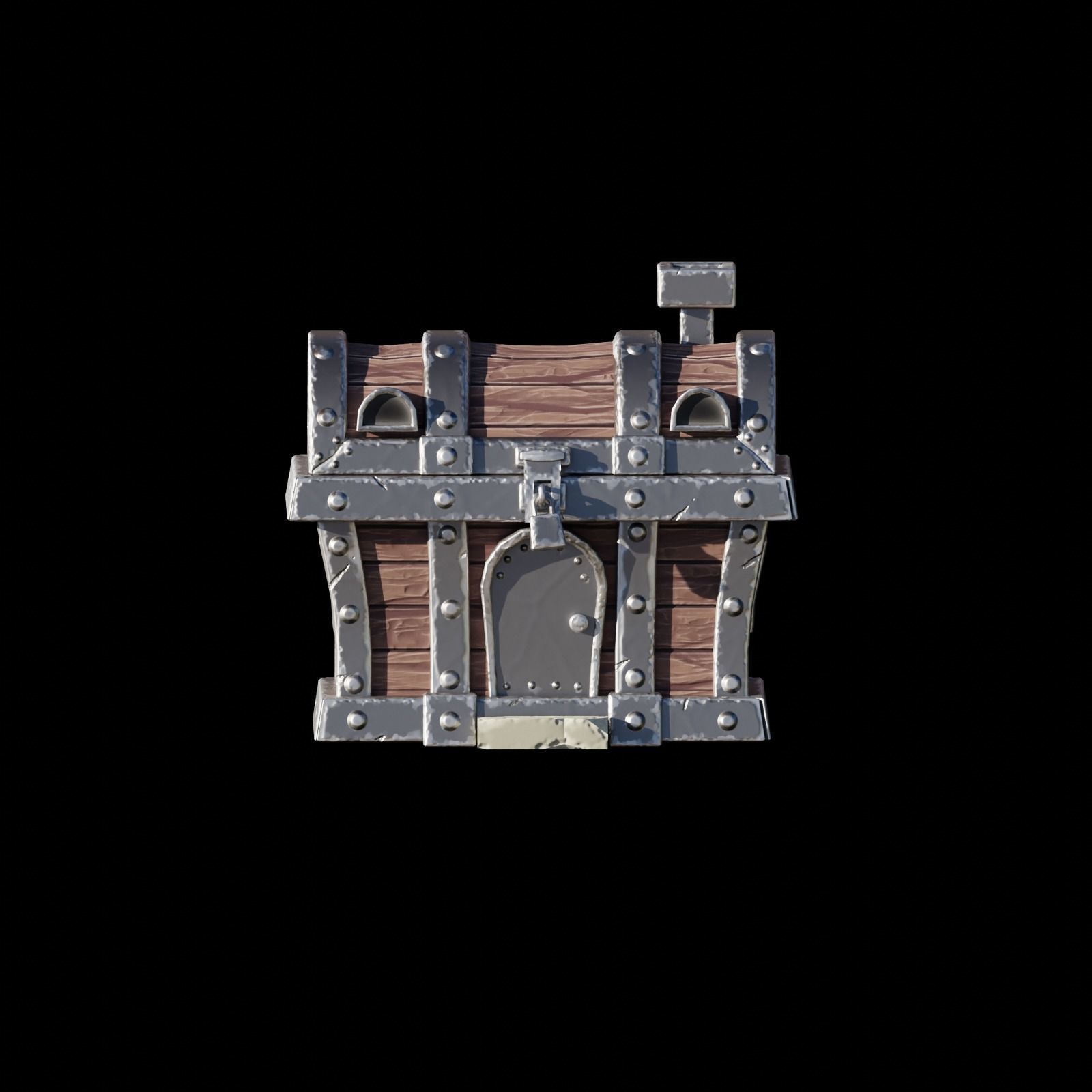 3D model Stylized chest house VR / AR / low-poly | CGTrader