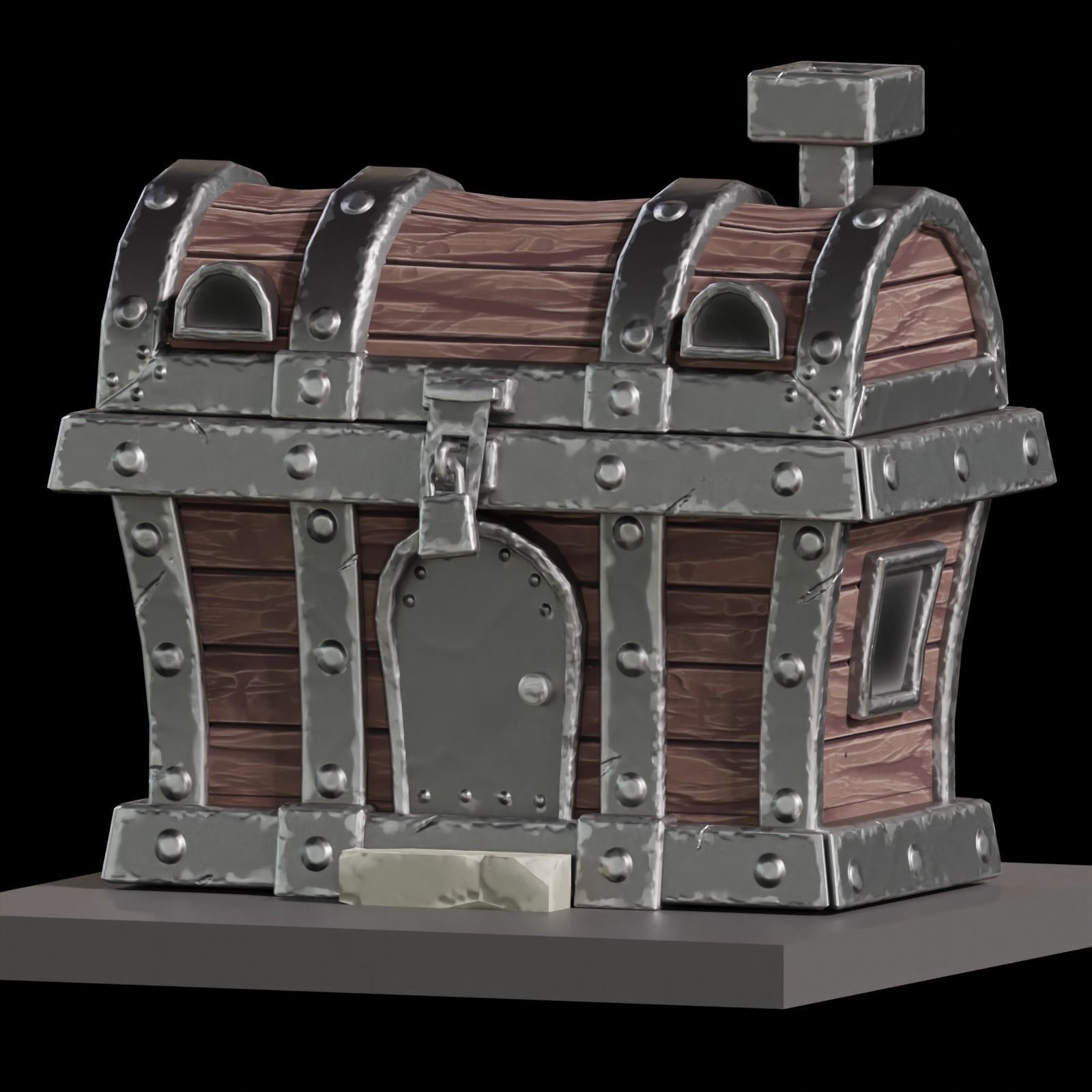 3D model Stylized chest house VR / AR / low-poly | CGTrader