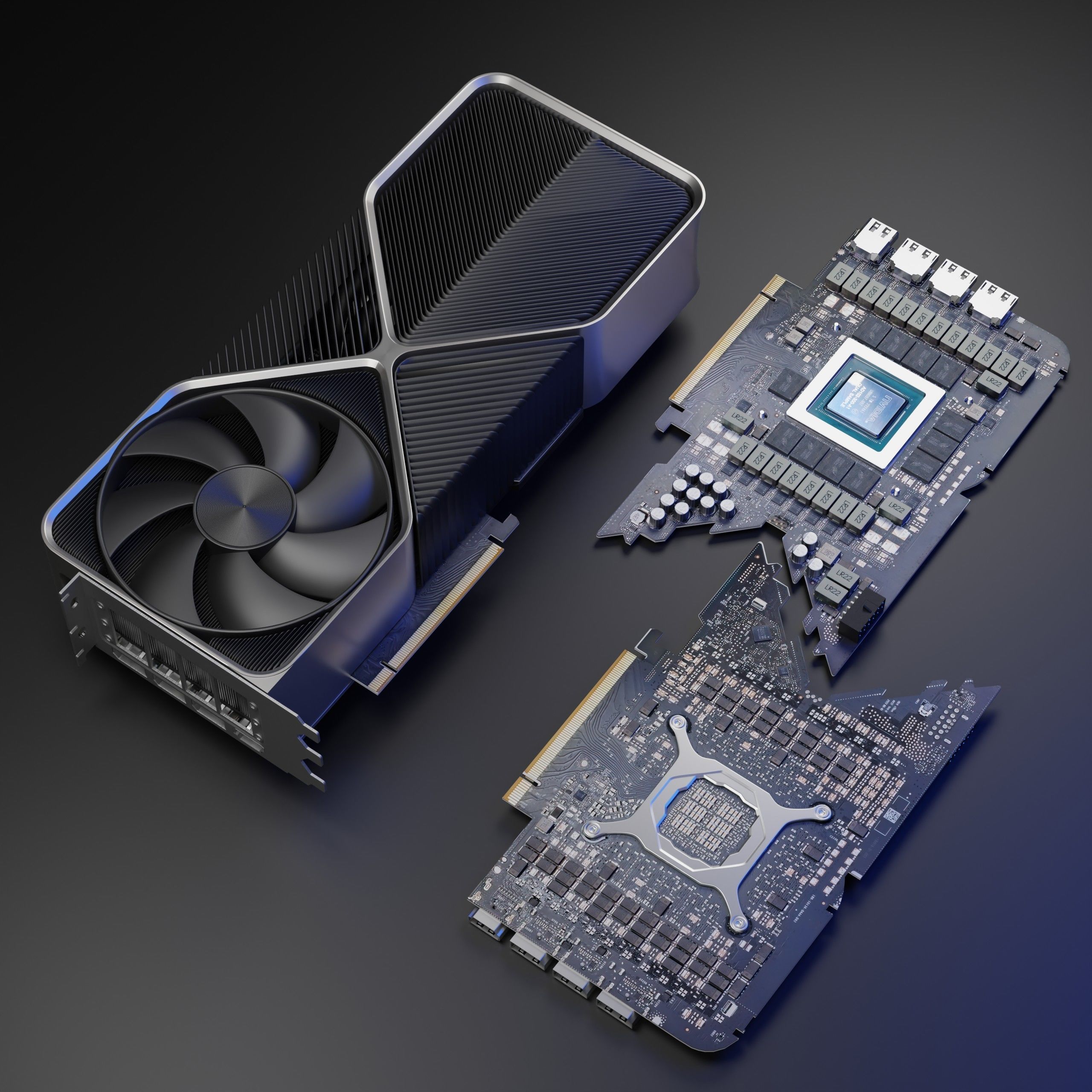 RTX 4090 Founder Edition Detailed 3D Gaming GPU 3D model | CGTrader