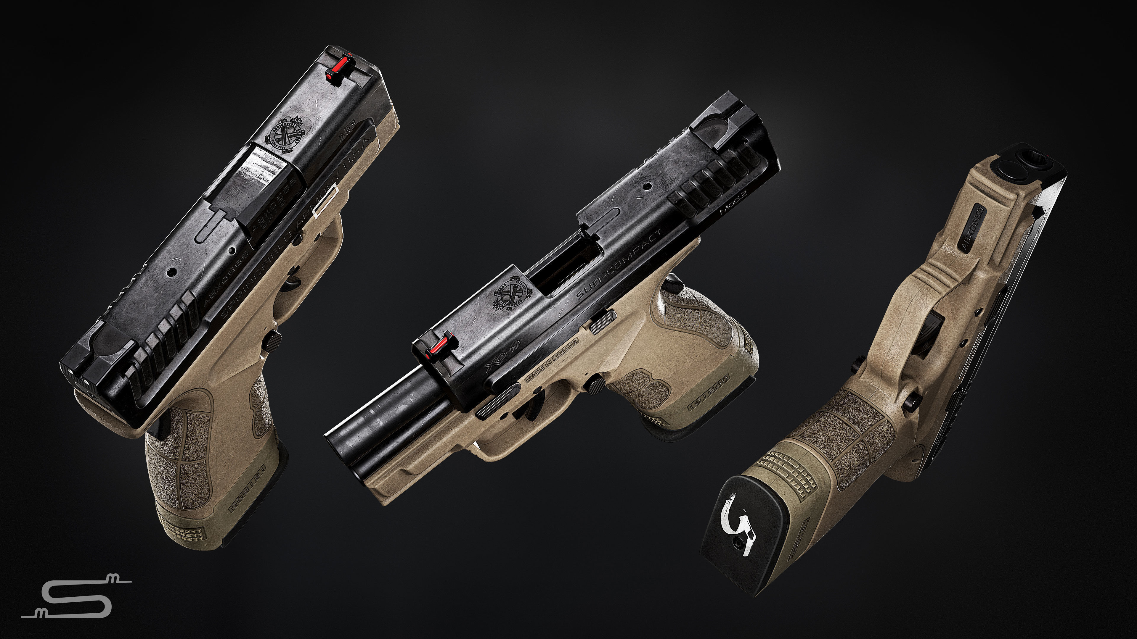 3D model Mod 2-3 Sub Gun VR / AR / low-poly | CGTrader