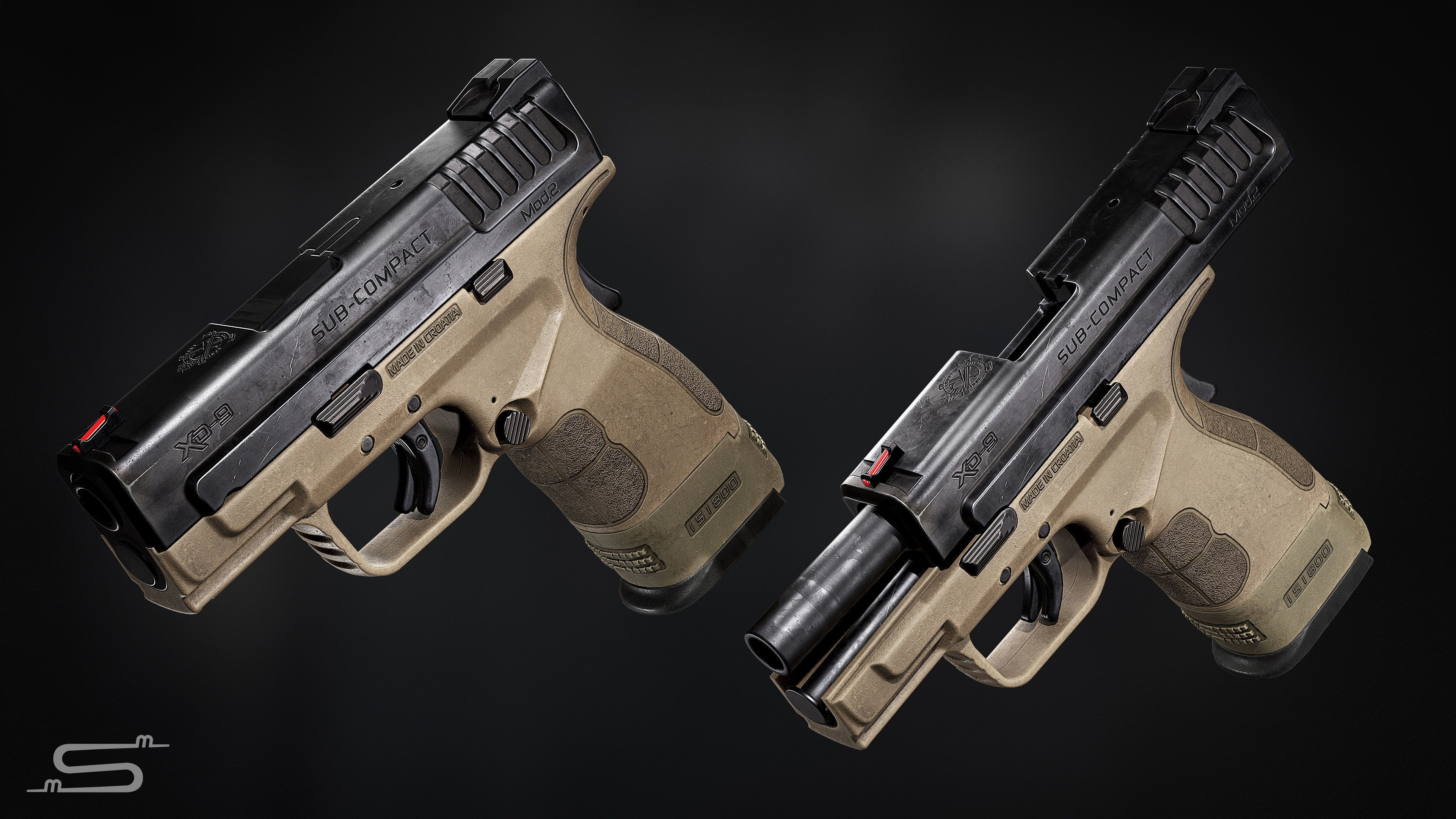 3D model Mod 2-3 Sub Gun VR / AR / low-poly | CGTrader