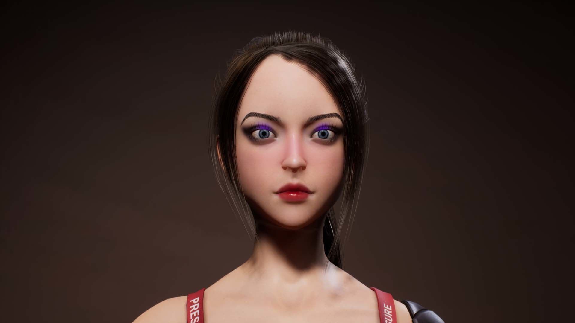 3D model Cyberpunk Girl VR / AR / low-poly | CGTrader