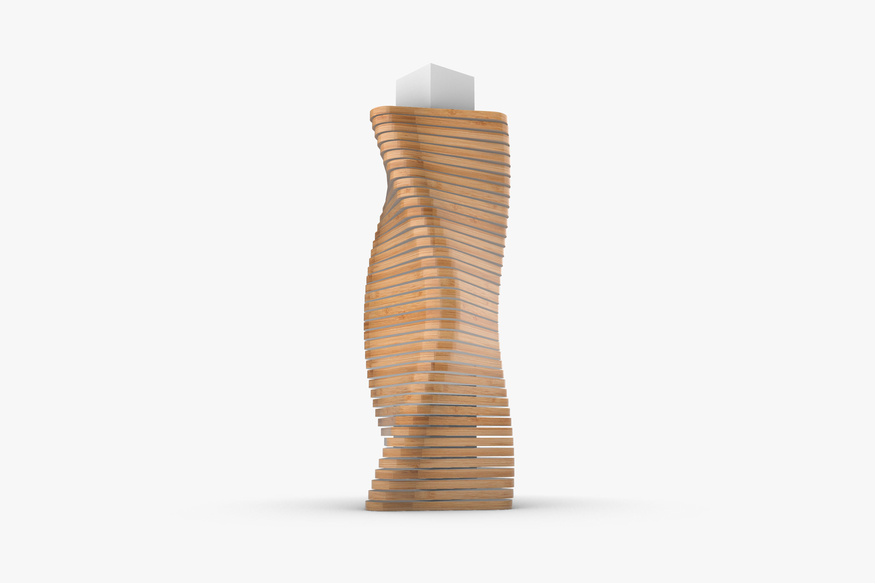 Twisted Wooden Column 3D model | CGTrader