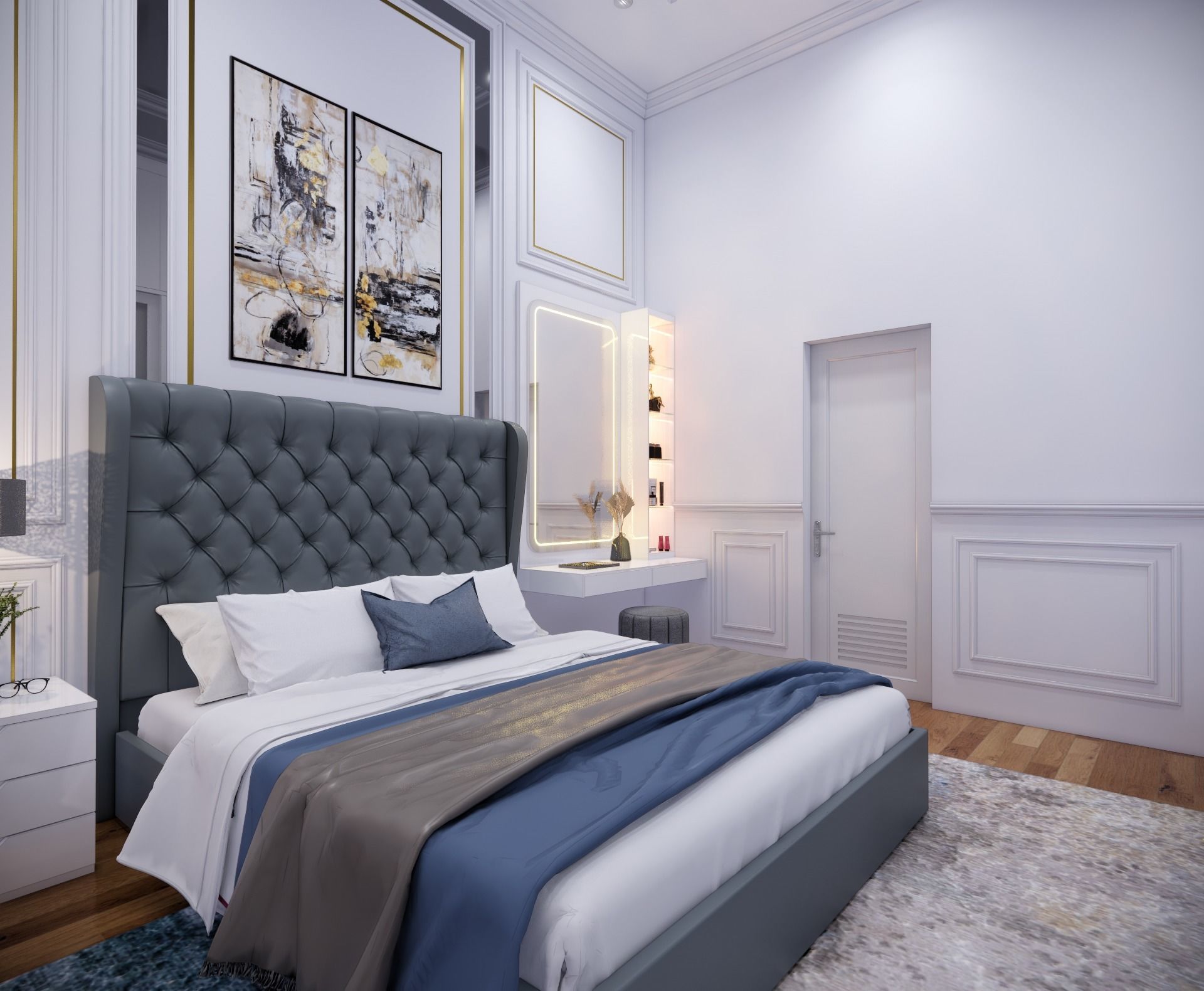 Scene Render Masterbedroom Classic File Sketchup Render Enscape 3D ...