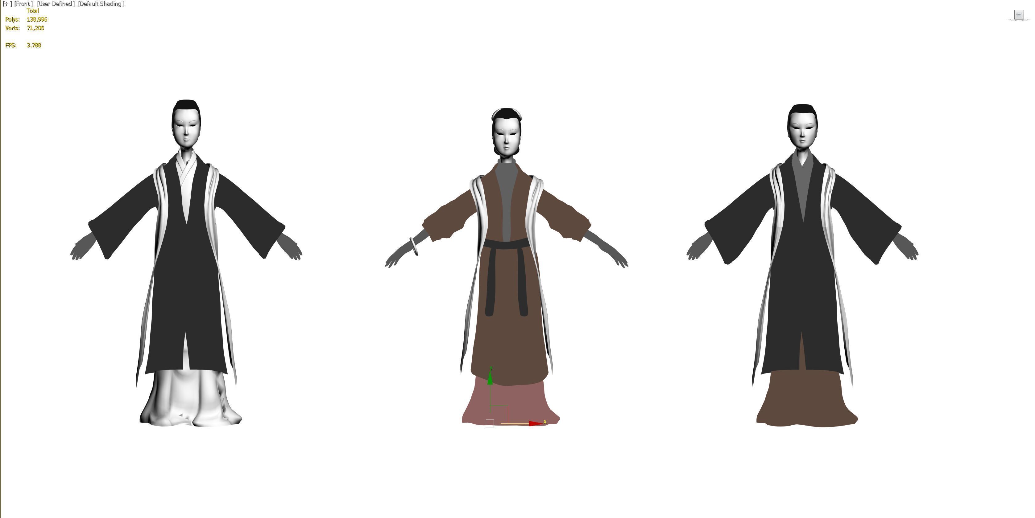 Ink man animation 3D model animated rigged | CGTrader