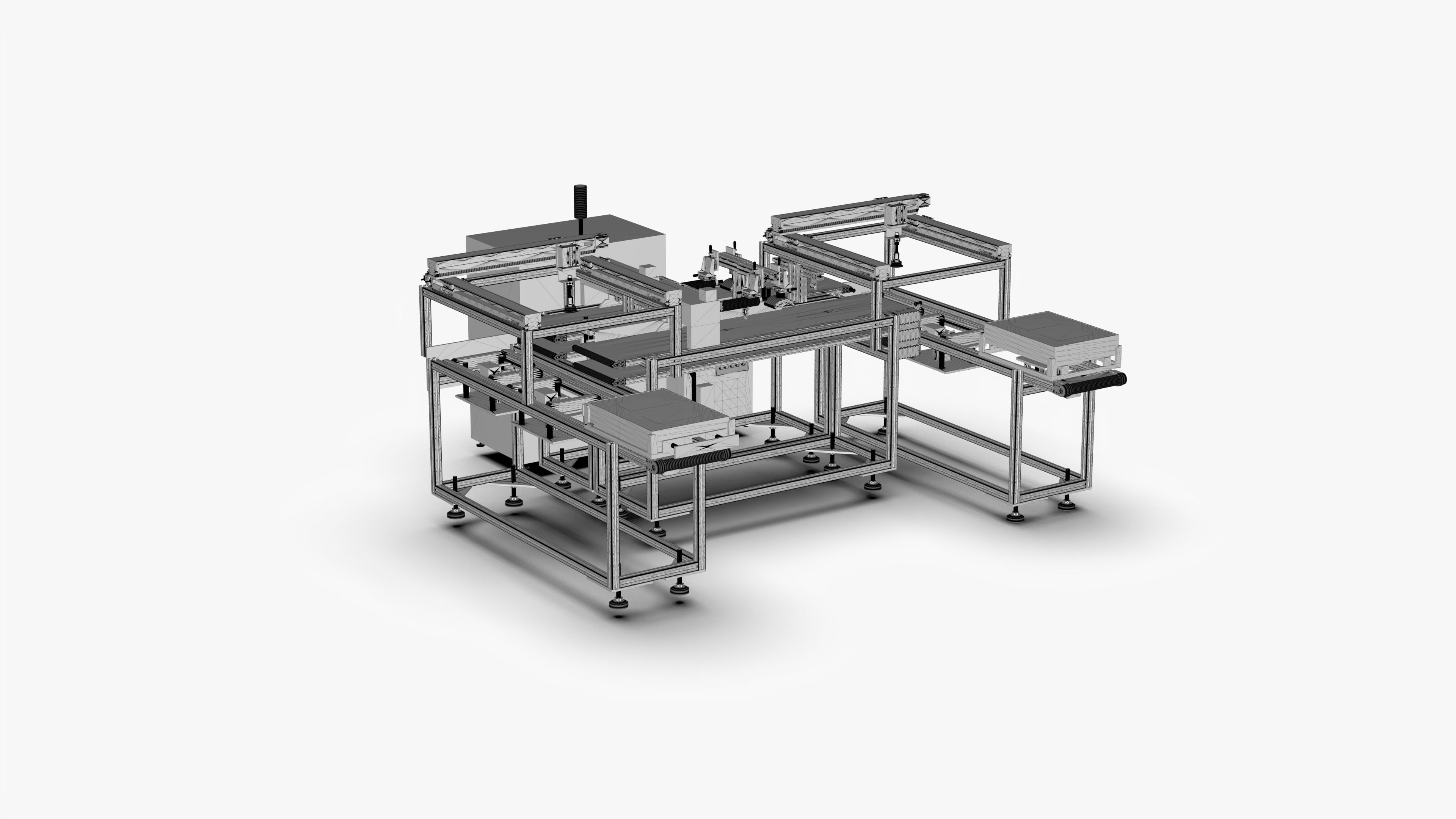 Fully Automatic Loading and Unloading Tray Scanning Machine 3D model | CGTrader