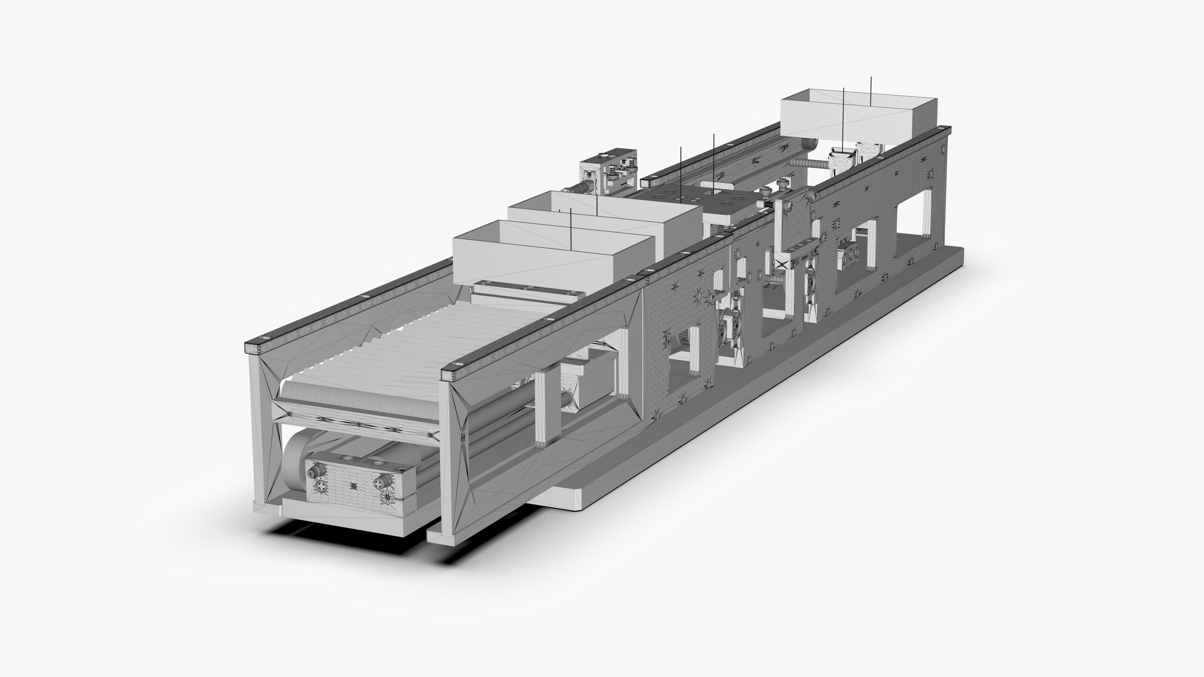 Box Conveyor Belt Line 3D model | CGTrader