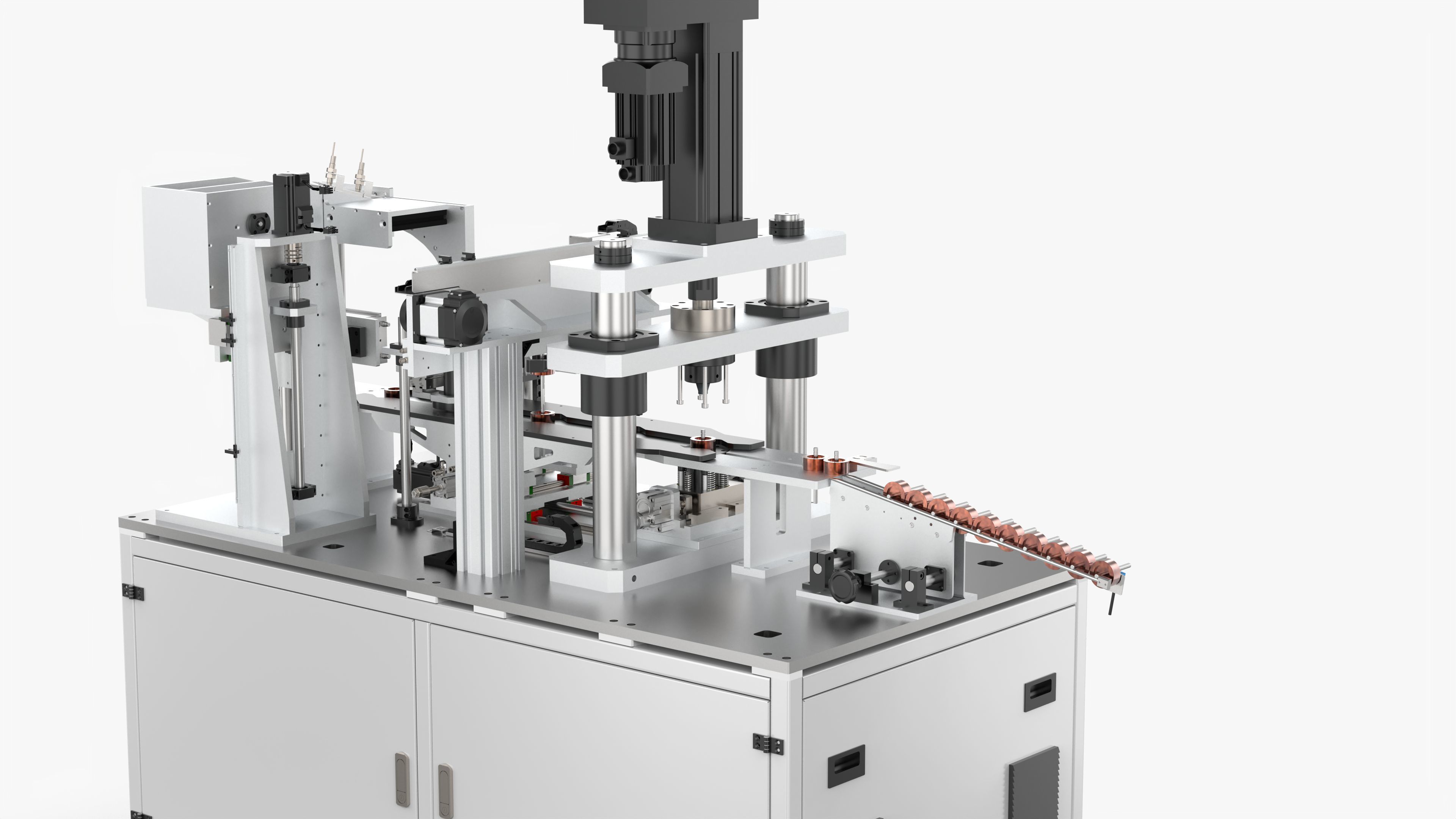 Automatic Permanent Magnet Rotor Into Shaft Assembly Machine 3D model ...