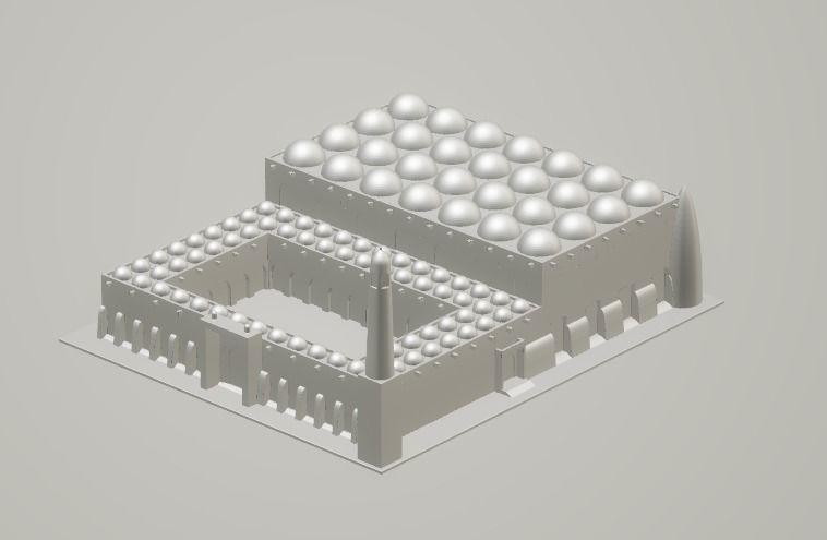 qatar state mosque 3D model 3D printable | CGTrader