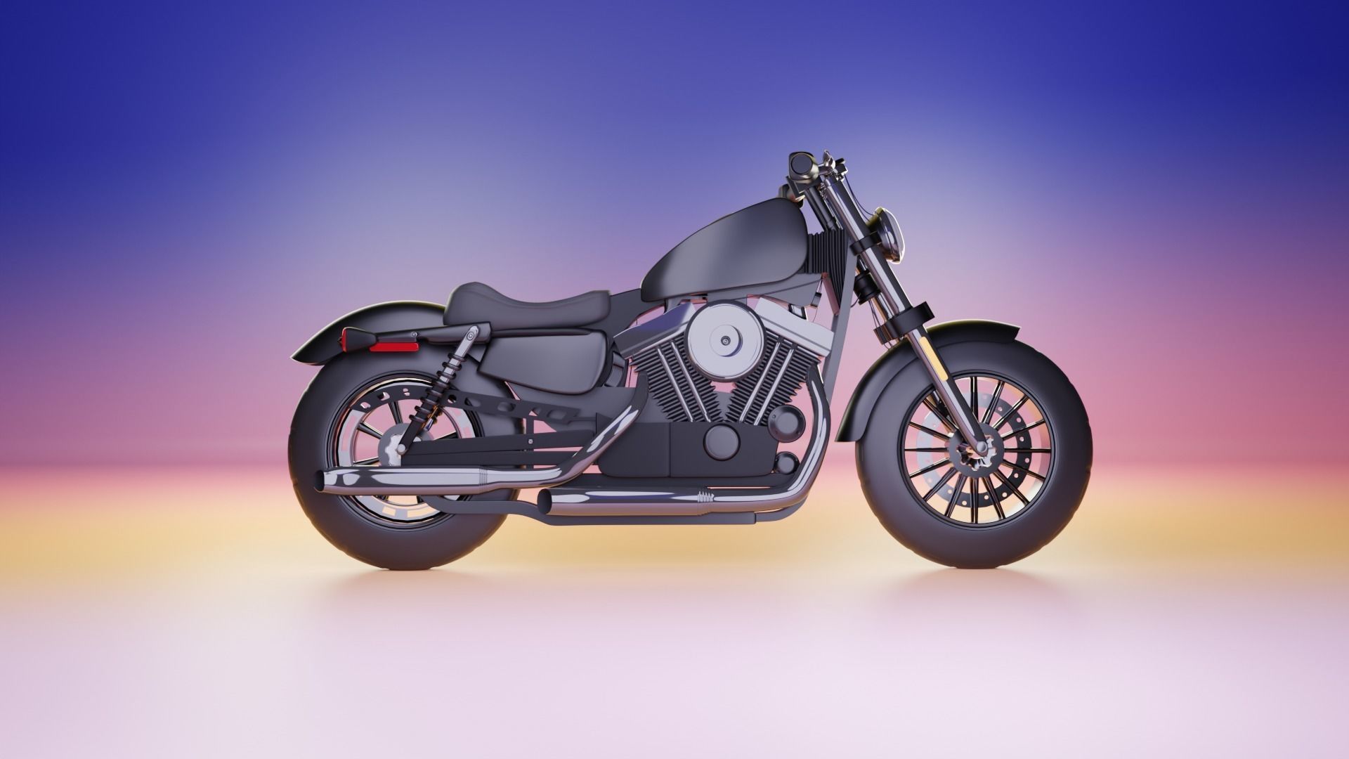 Vintage Cruiser Motorcycle 3D model | CGTrader