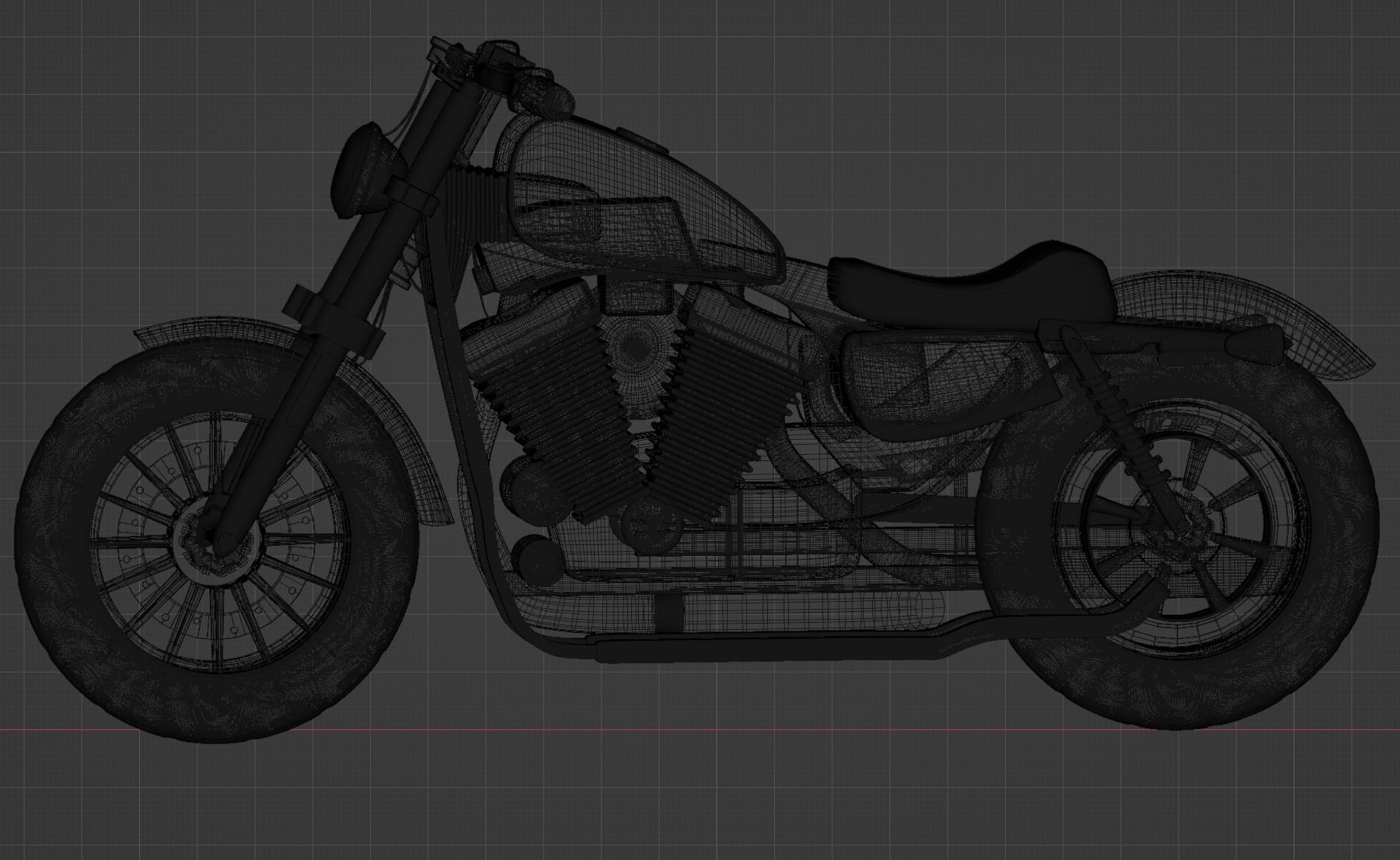 Vintage Cruiser Motorcycle 3D model | CGTrader