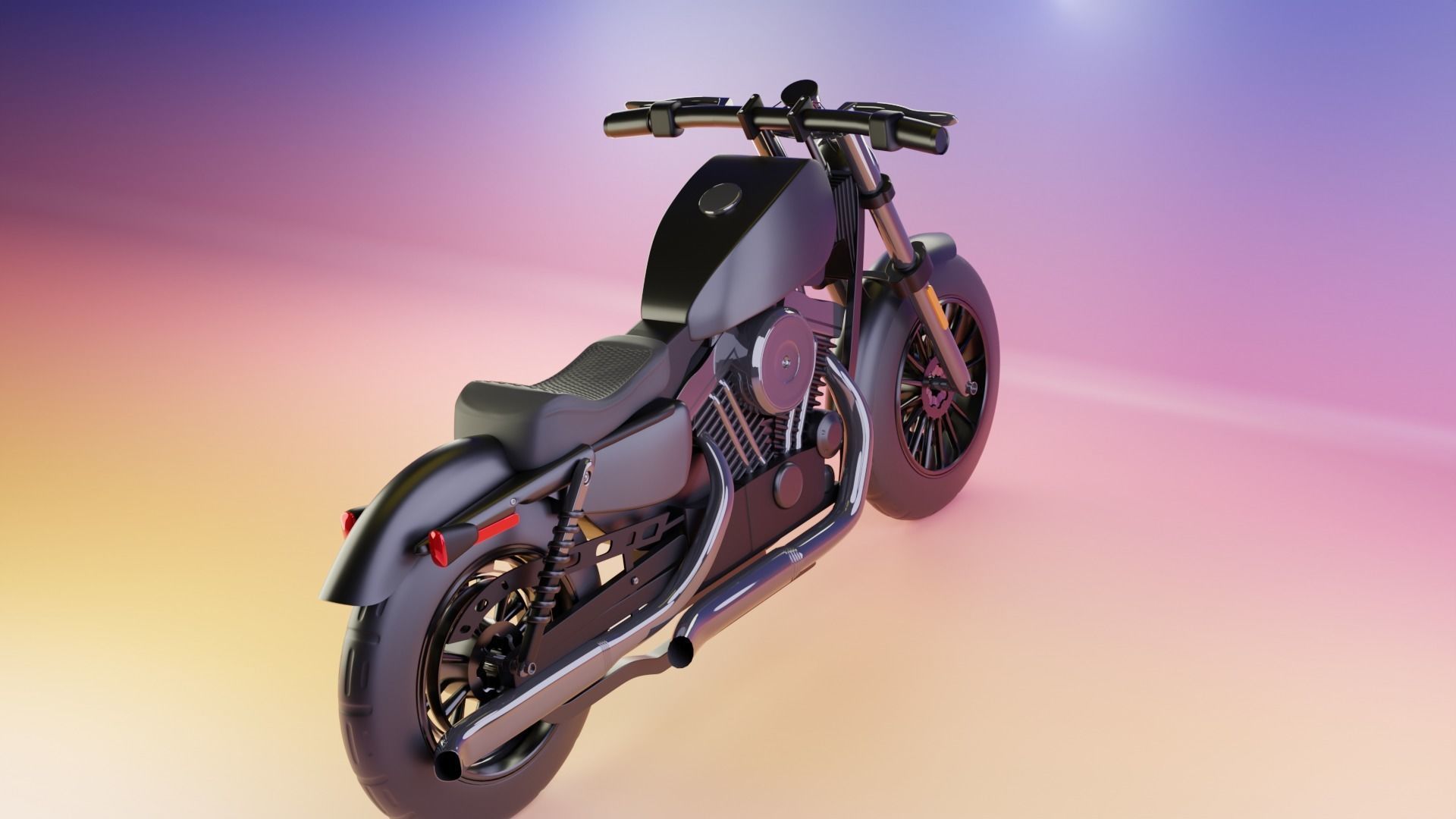 Vintage Cruiser Motorcycle 3D model | CGTrader
