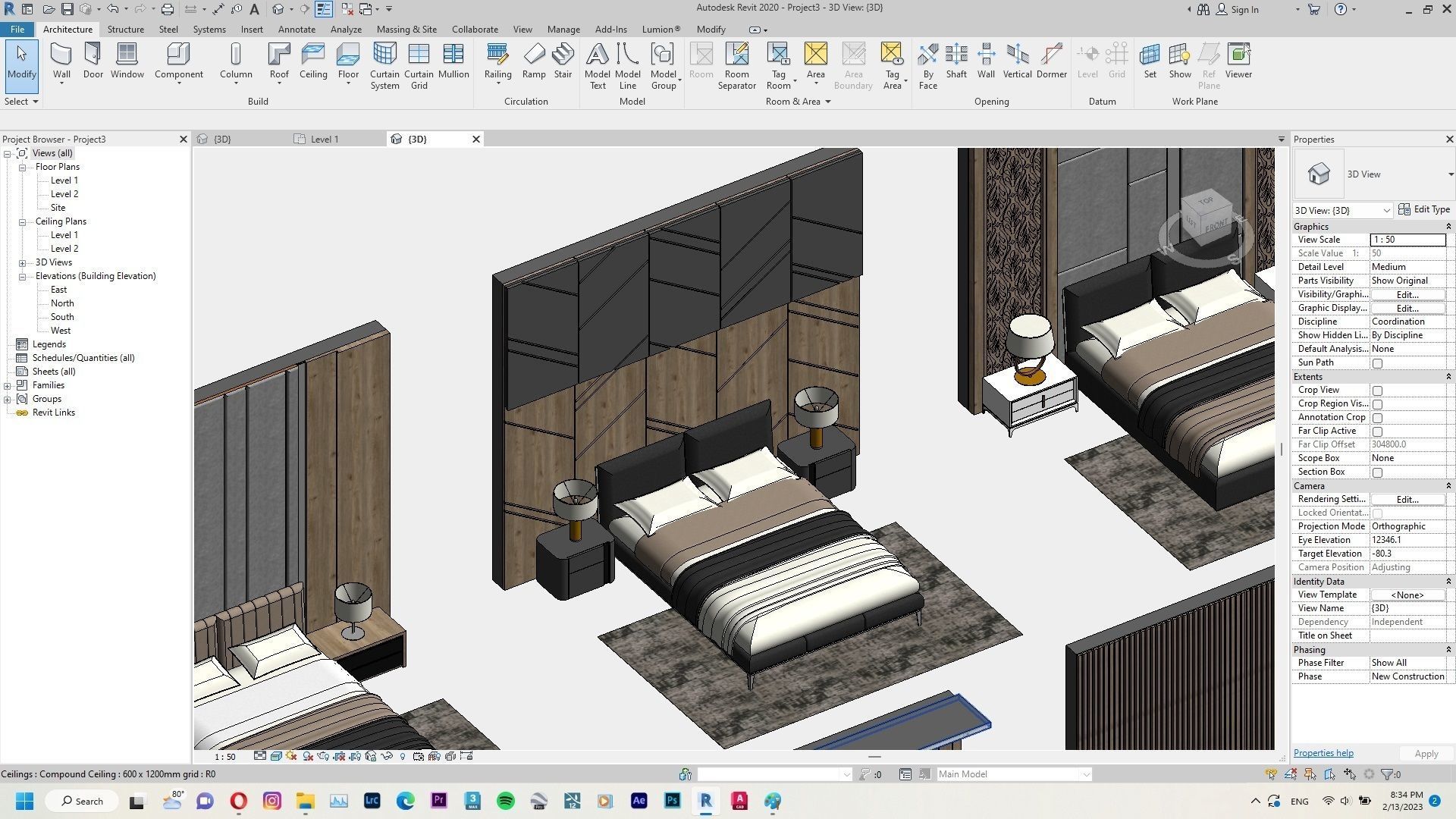 Bedroom Pack Revit Family Interior 3D model | CGTrader