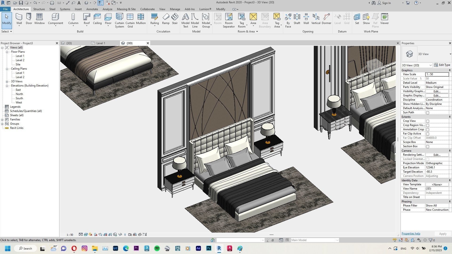 Bedroom Pack Revit Family Interior 3D model | CGTrader