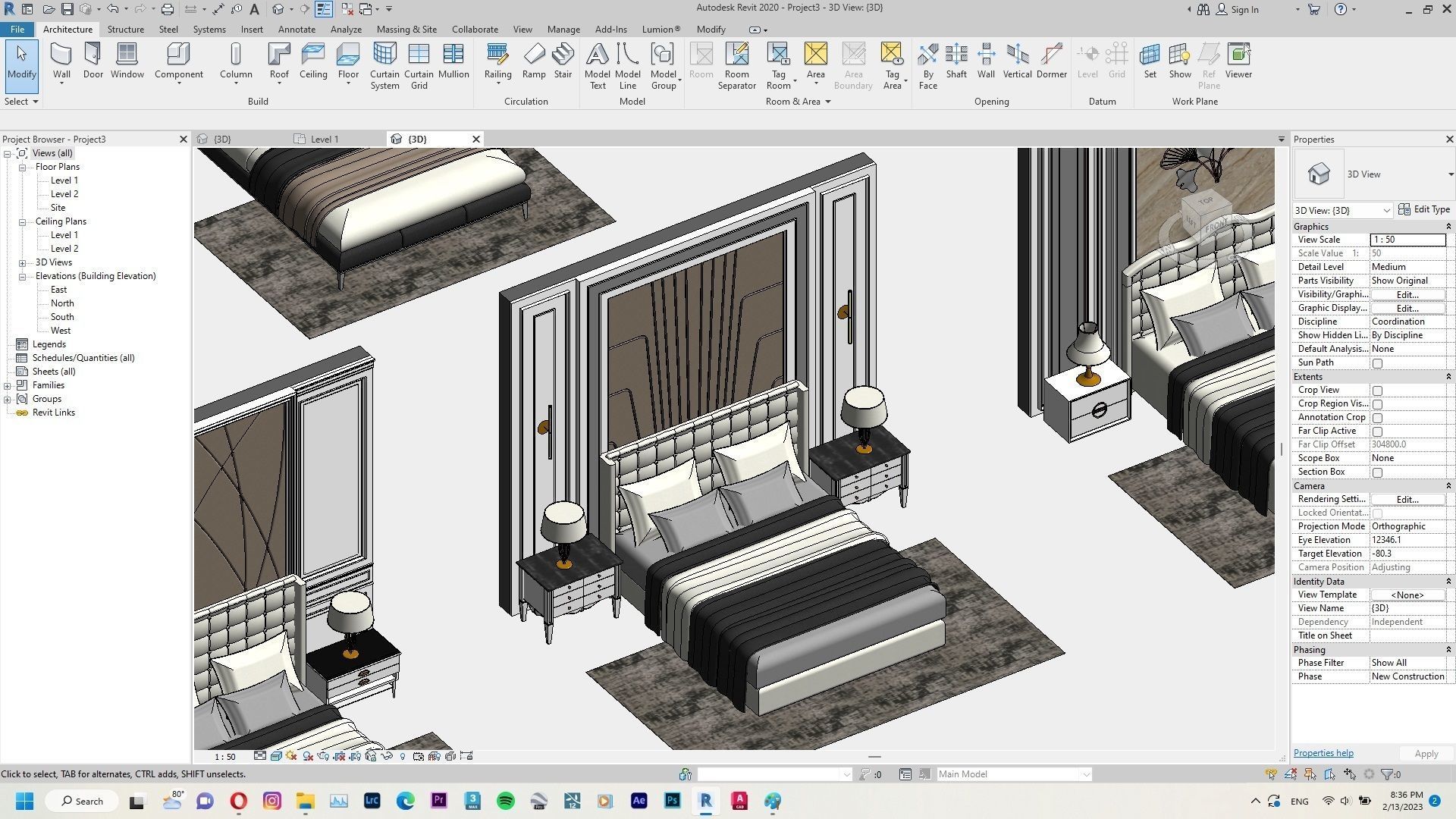 Bedroom Pack Revit Family Interior 3D model | CGTrader