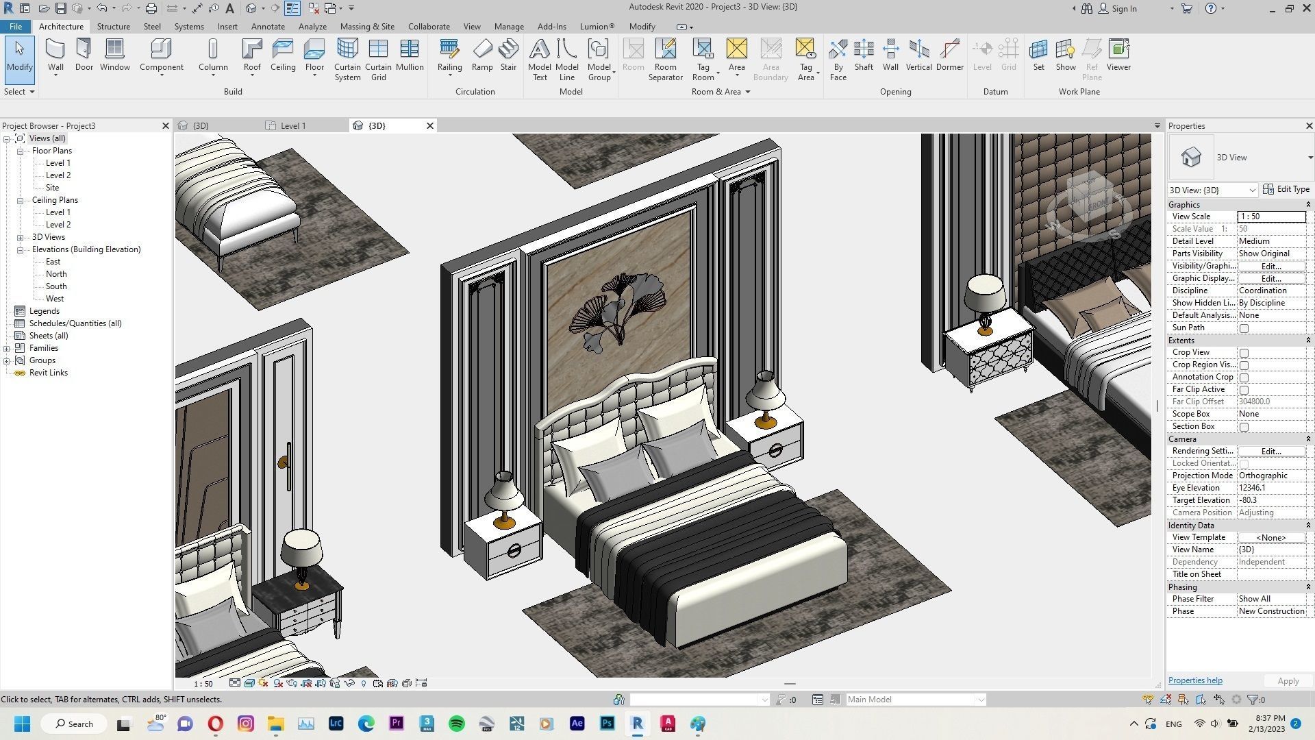 Bedroom Pack Revit Family Interior 3D model | CGTrader