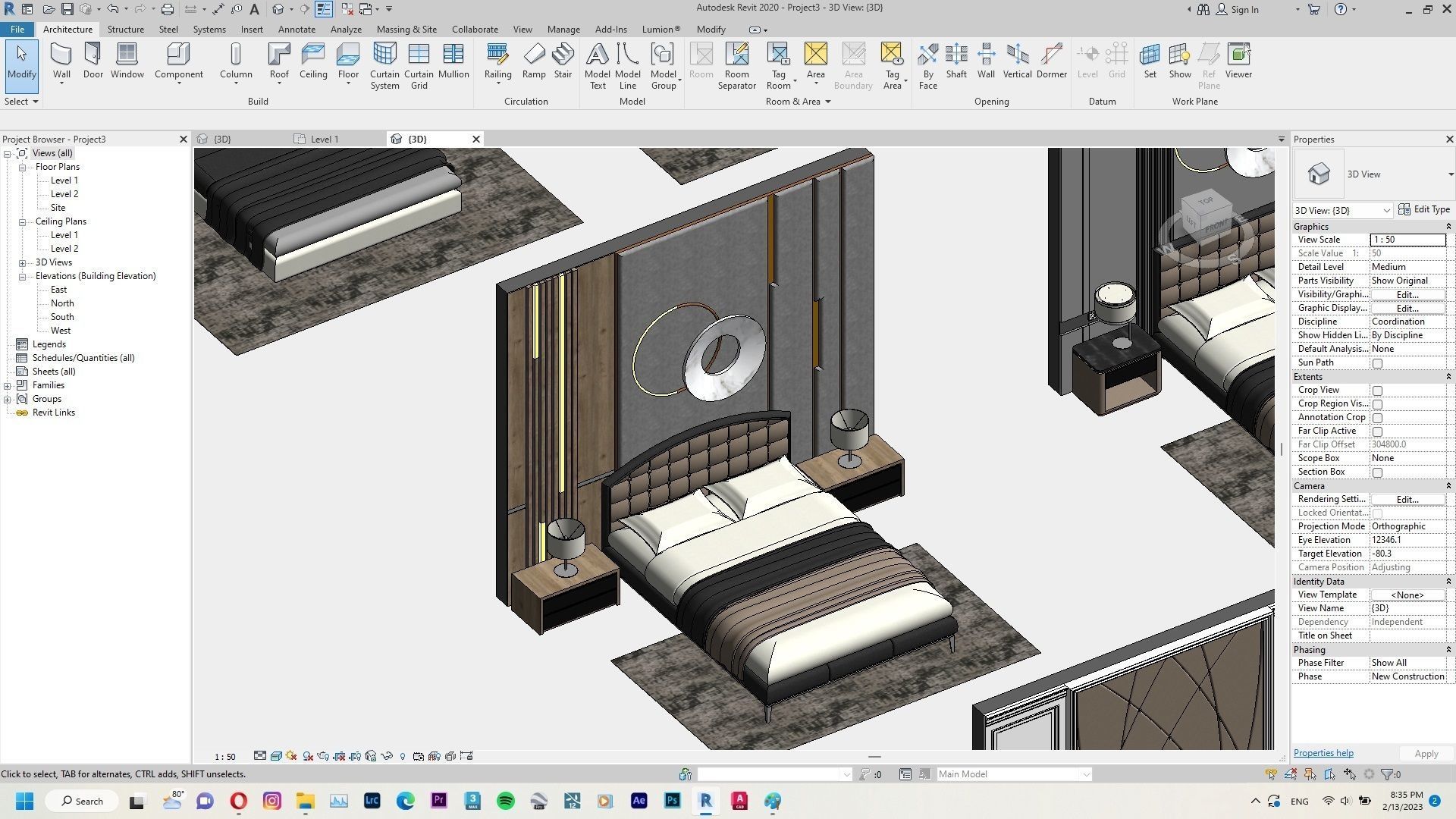 Bedroom Pack Revit Family Interior 3D model | CGTrader