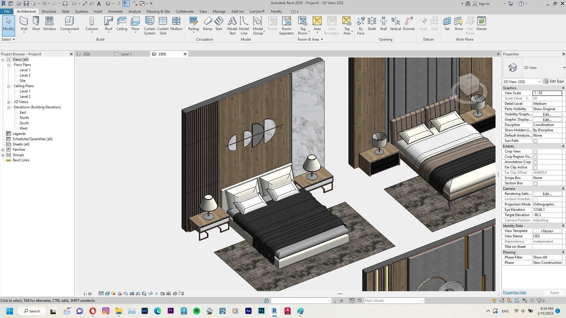 Bedroom Pack Revit Family Interior 3D model | CGTrader