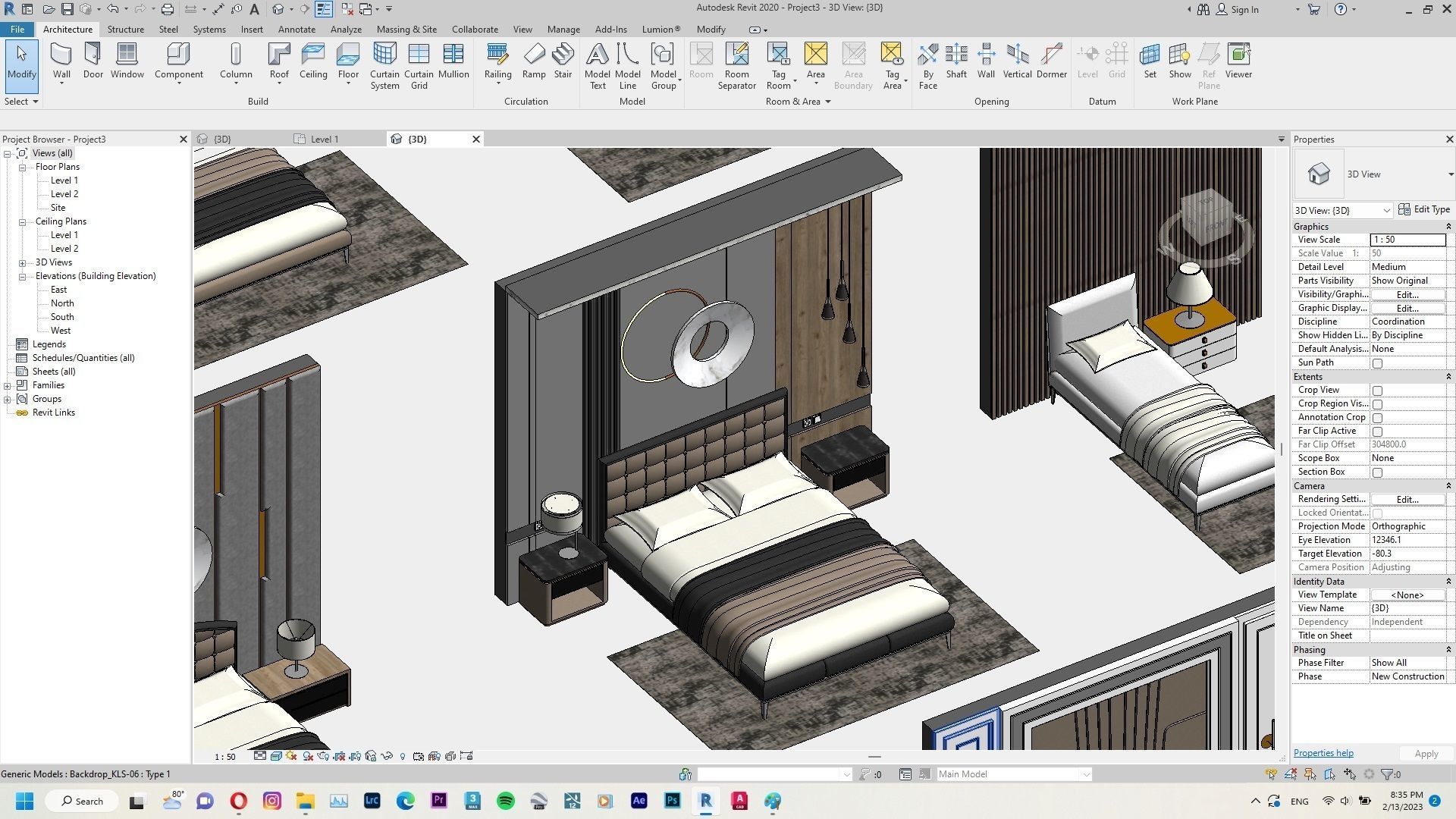 Bedroom Pack Revit Family Interior 3D model | CGTrader