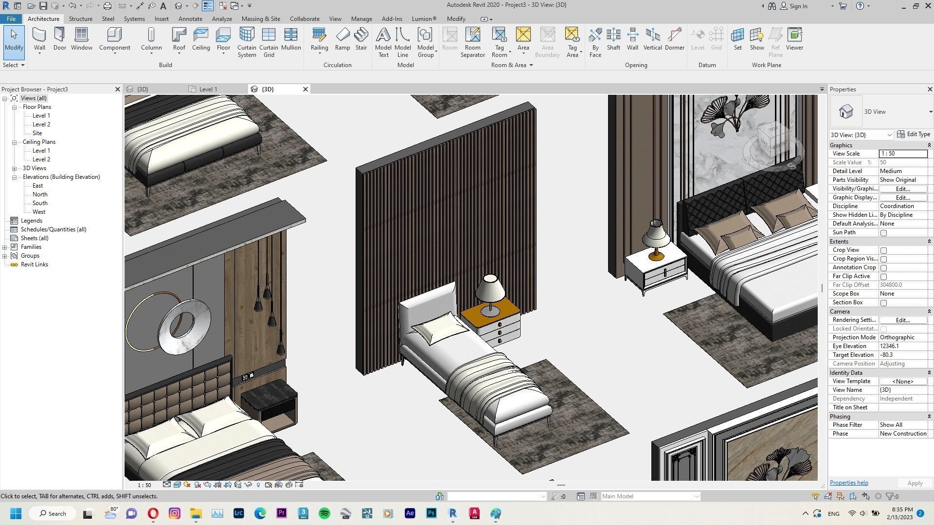 Bedroom Pack Revit Family Interior 3D model | CGTrader