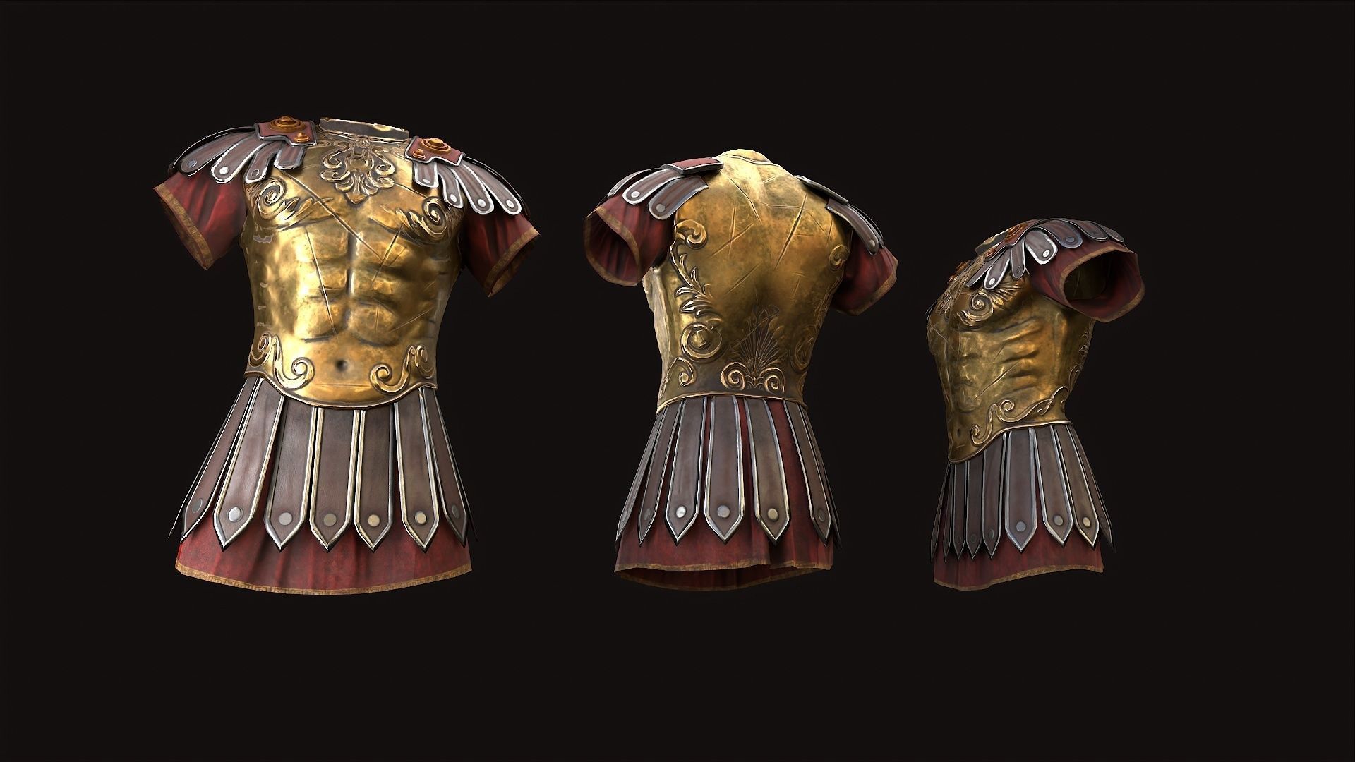 3D model Roman Armor VR / AR / low-poly | CGTrader