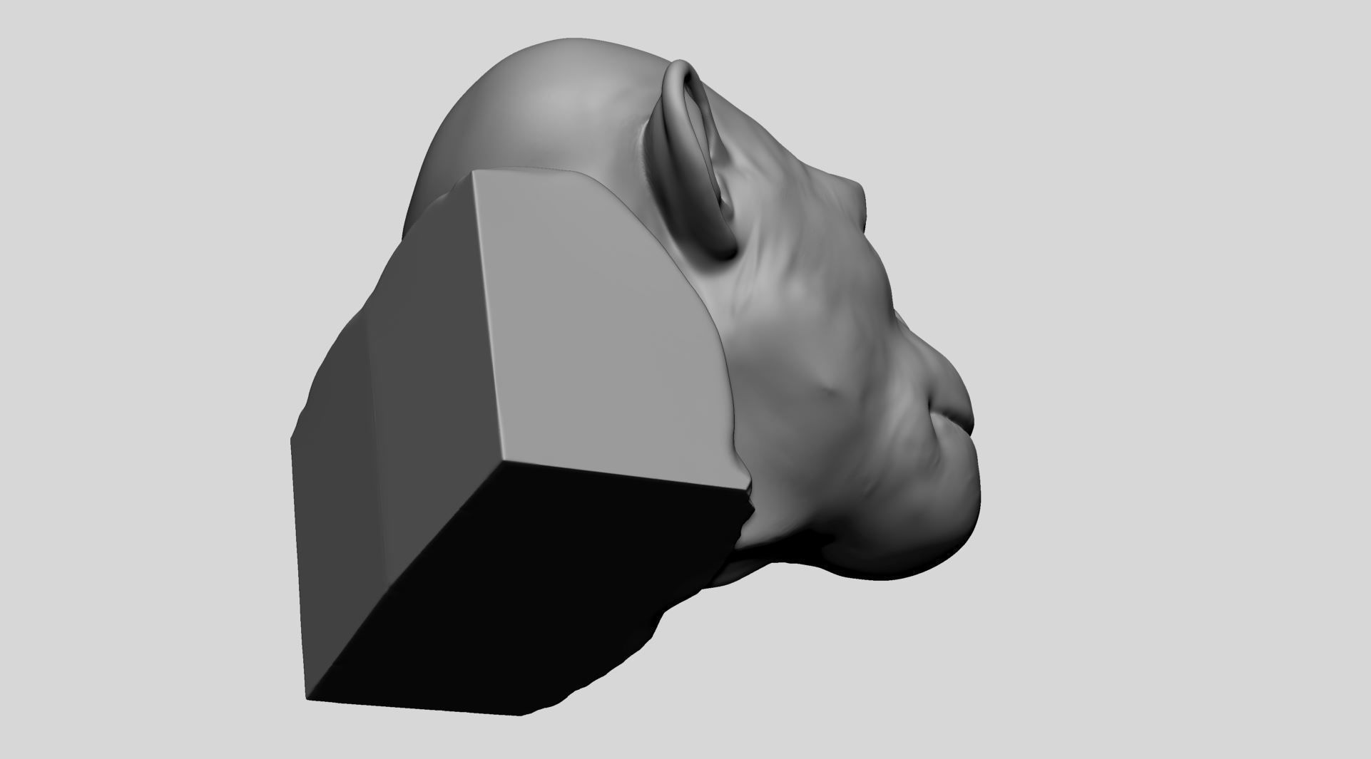 Chimp Head Printable 3D model 3D printable | CGTrader