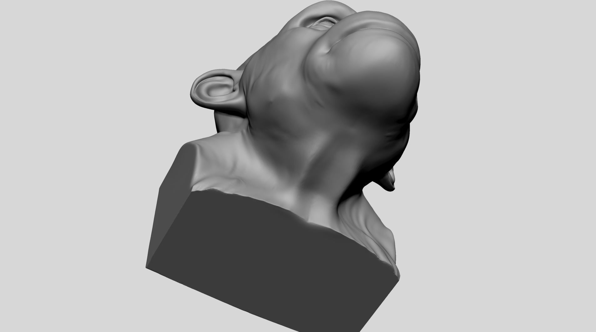 Chimp Head Printable 3D model 3D printable | CGTrader