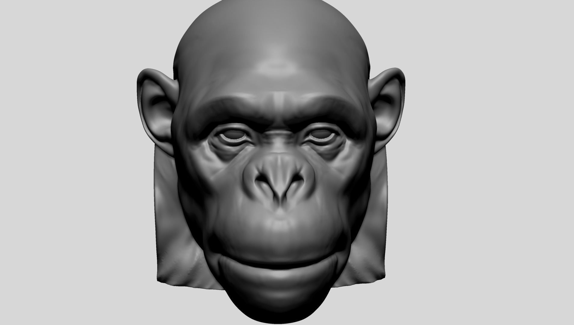 Chimp Head Printable 3D model 3D printable | CGTrader