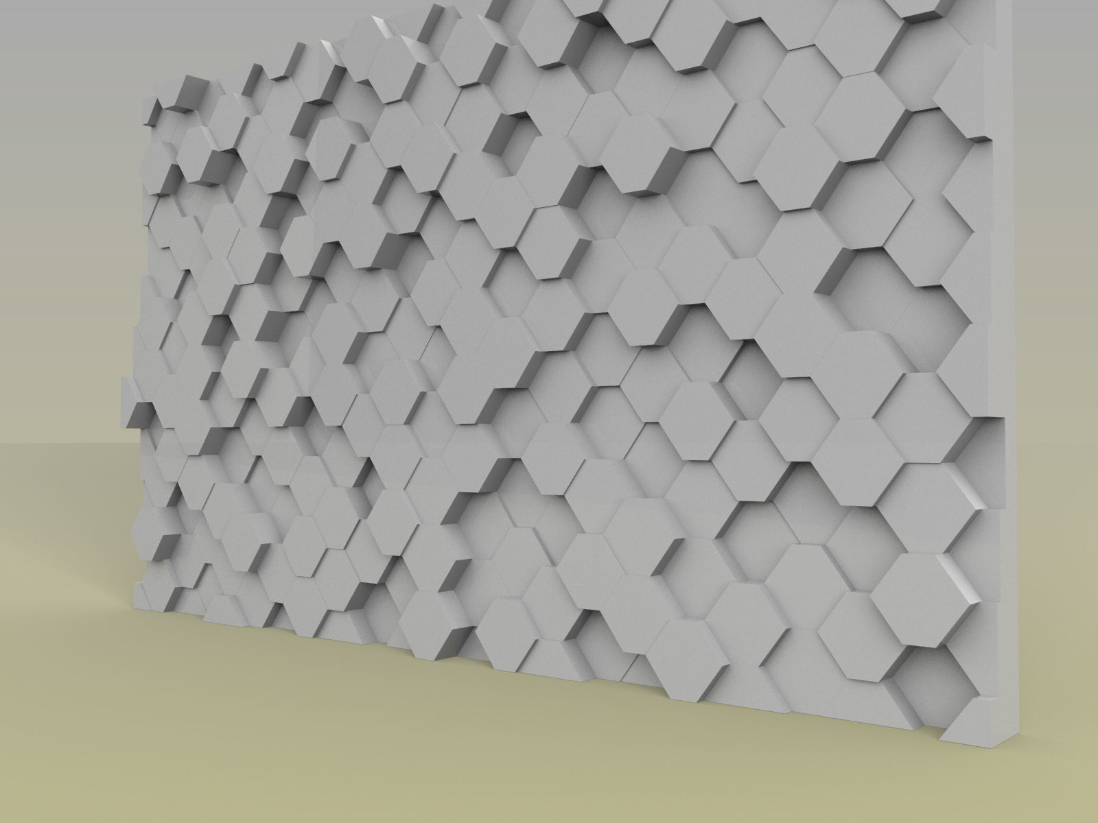 Honeycomb wall panel 3D model | CGTrader