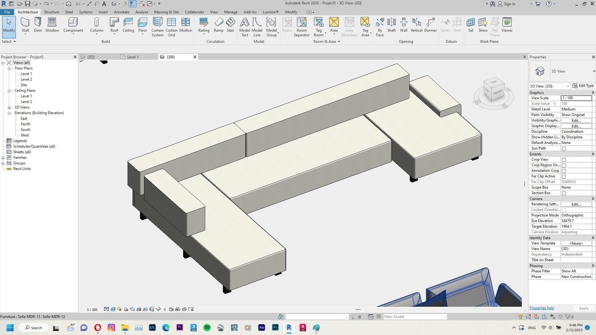 Sofa Pack Revit Family Interior 3D model | CGTrader