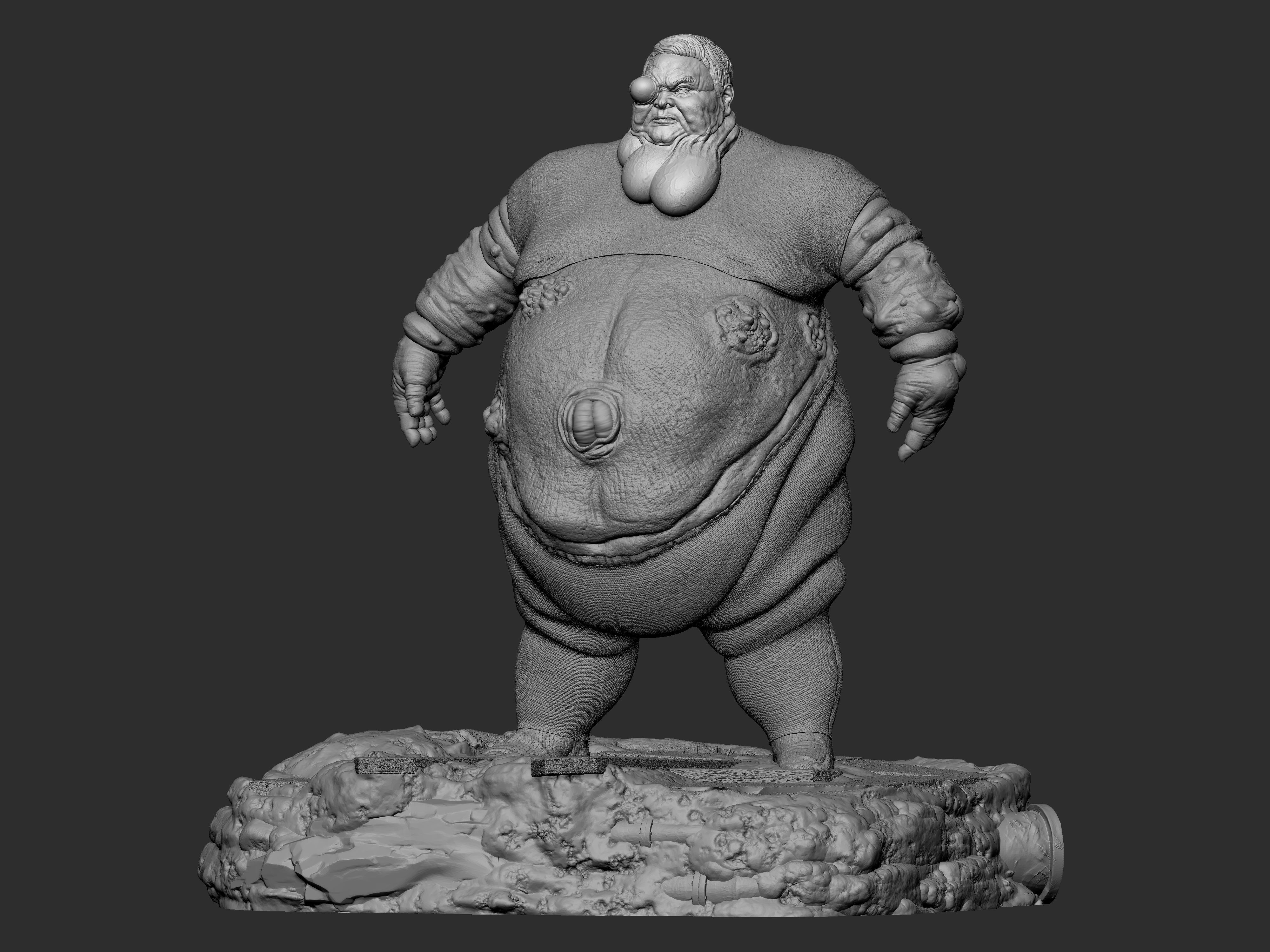 Fat Zombie - Boomer - Left 4 Dead- STL 3D model 3D printable | CGTrader