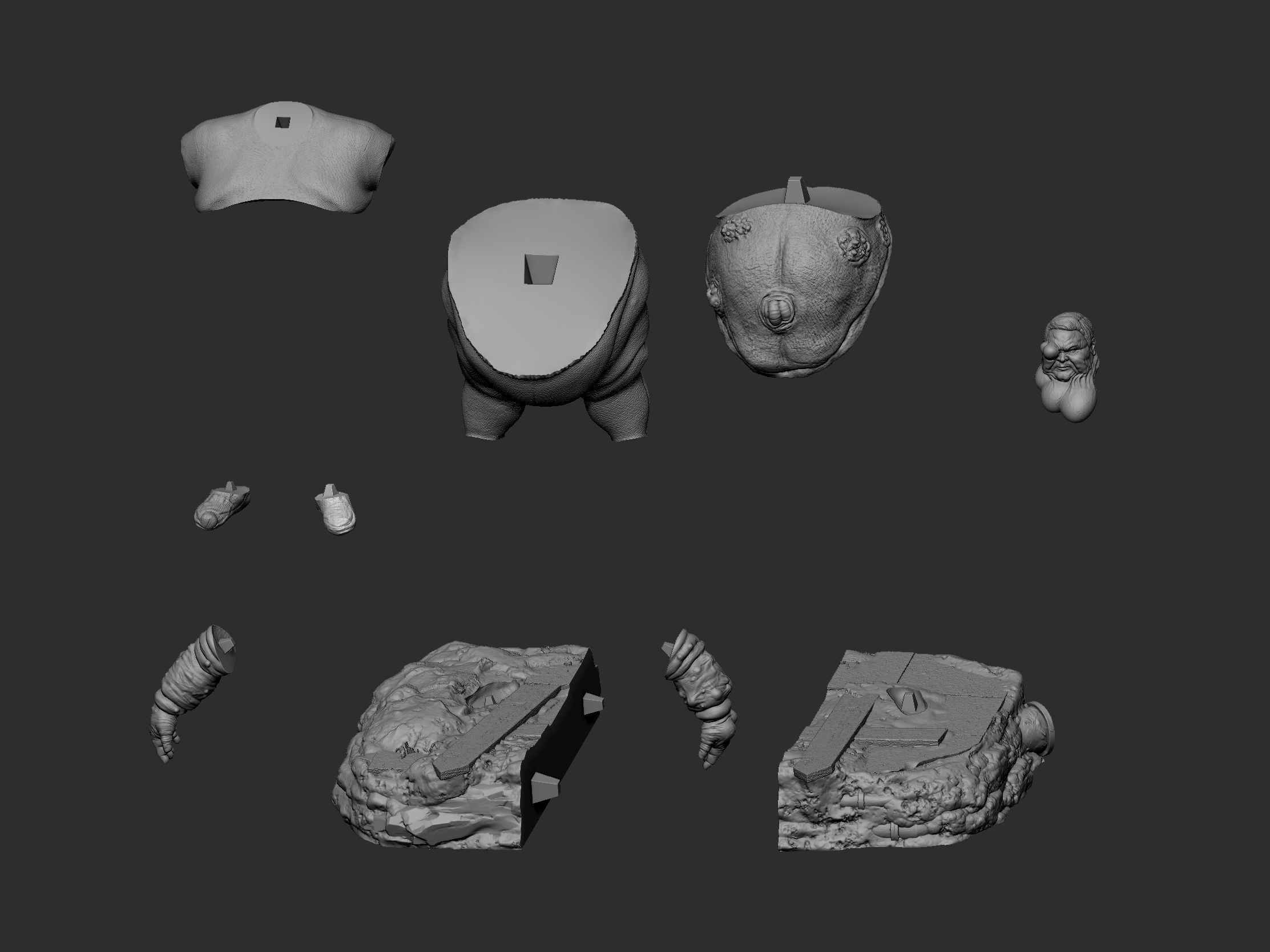 Fat Zombie - Boomer - Left 4 Dead- STL 3D model 3D printable | CGTrader