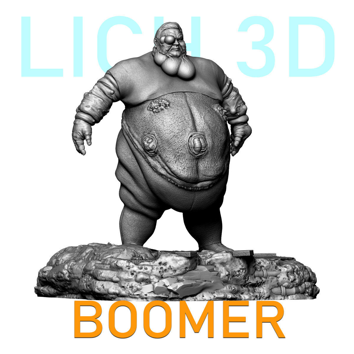 Fat Zombie - Boomer - Left 4 Dead- STL 3D model 3D printable | CGTrader