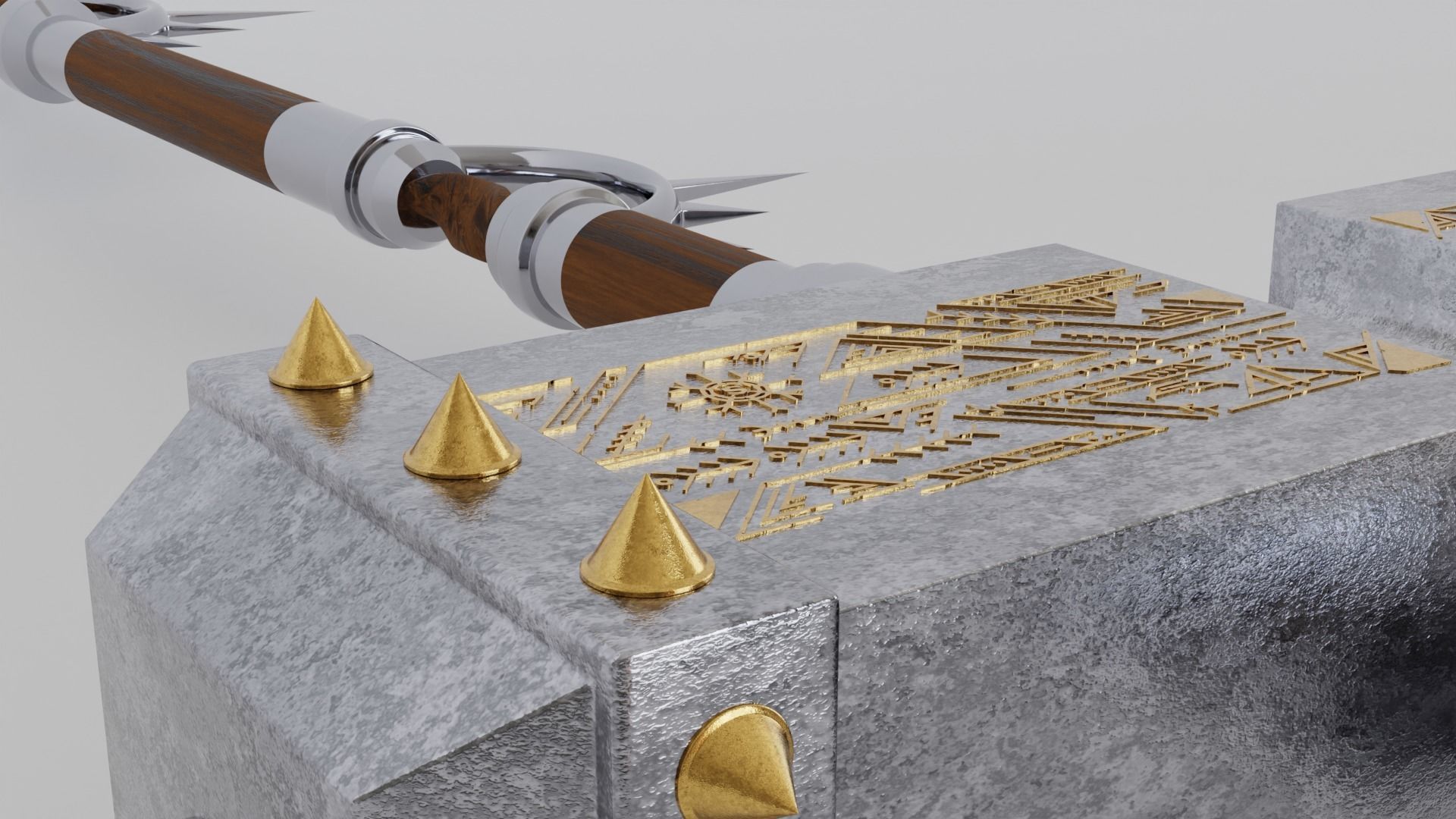 Twohanded Hammer 3D model | CGTrader