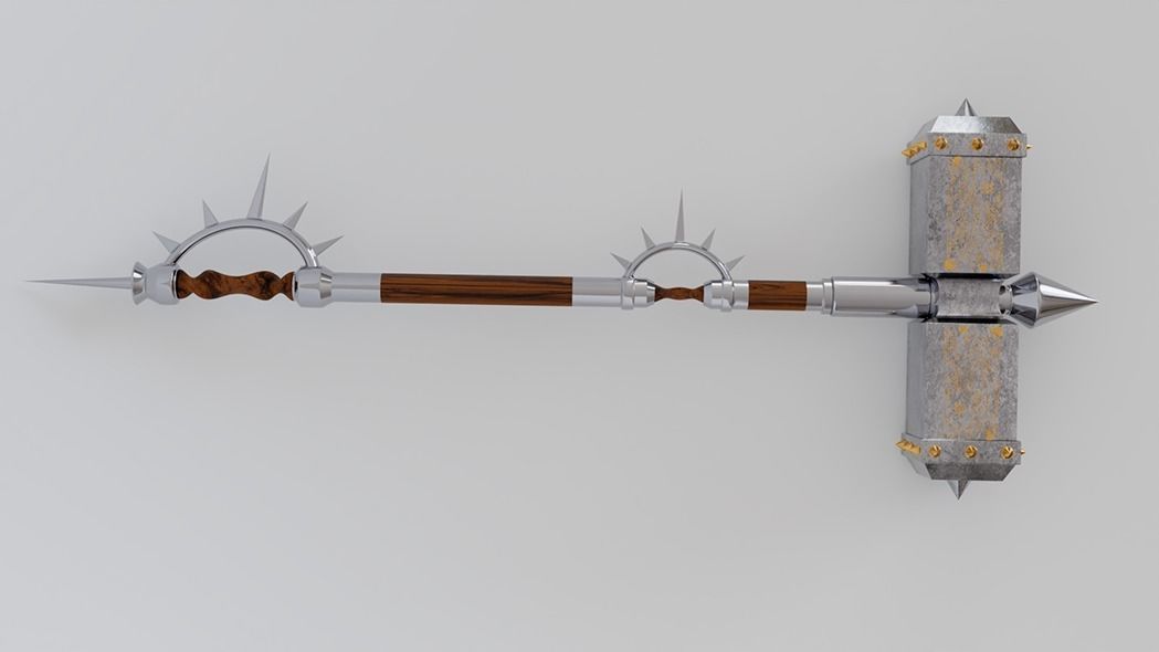 Twohanded Hammer 3D model | CGTrader