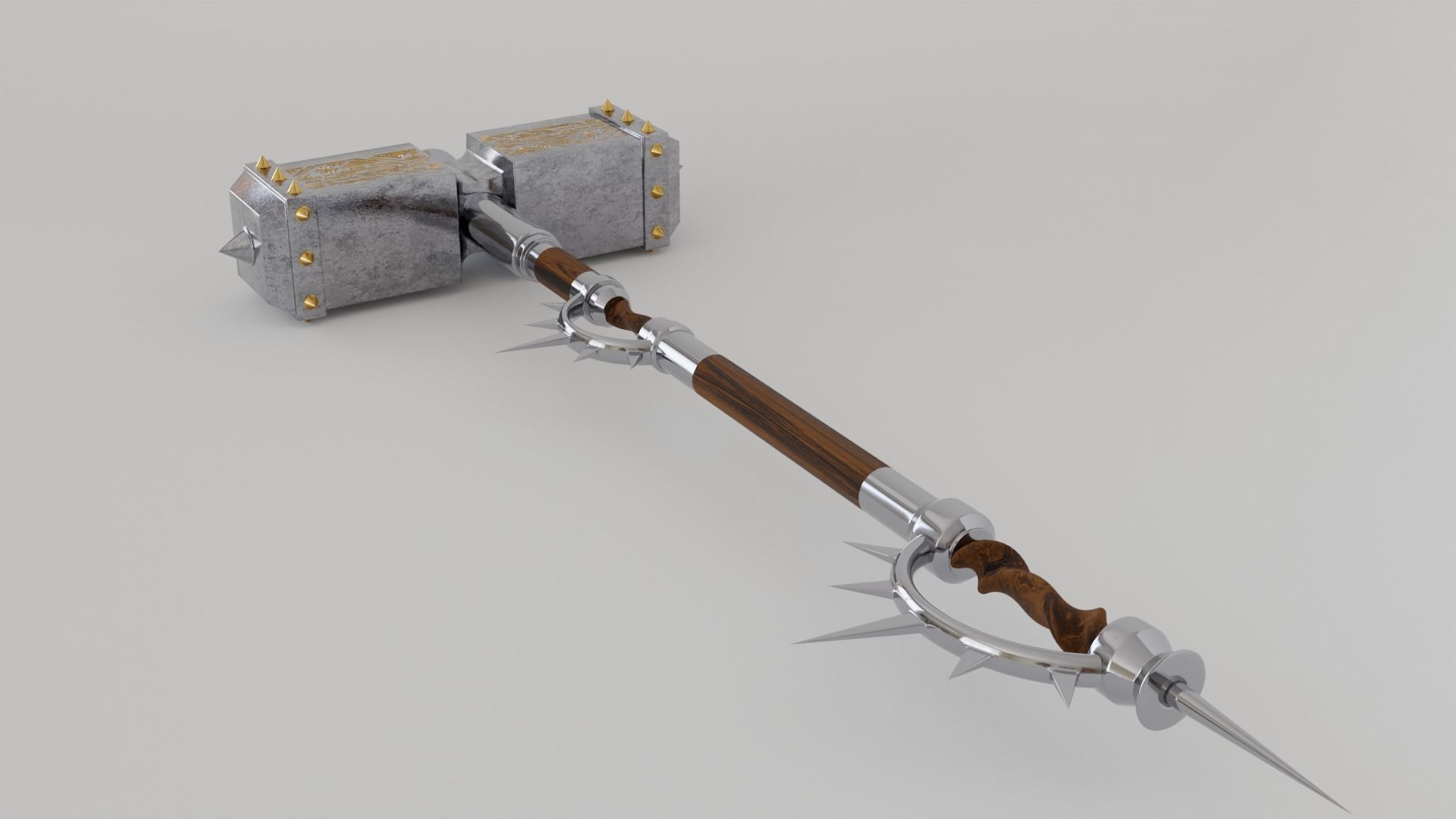 Twohanded Hammer 3D model | CGTrader
