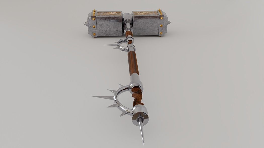 Twohanded Hammer 3D model | CGTrader