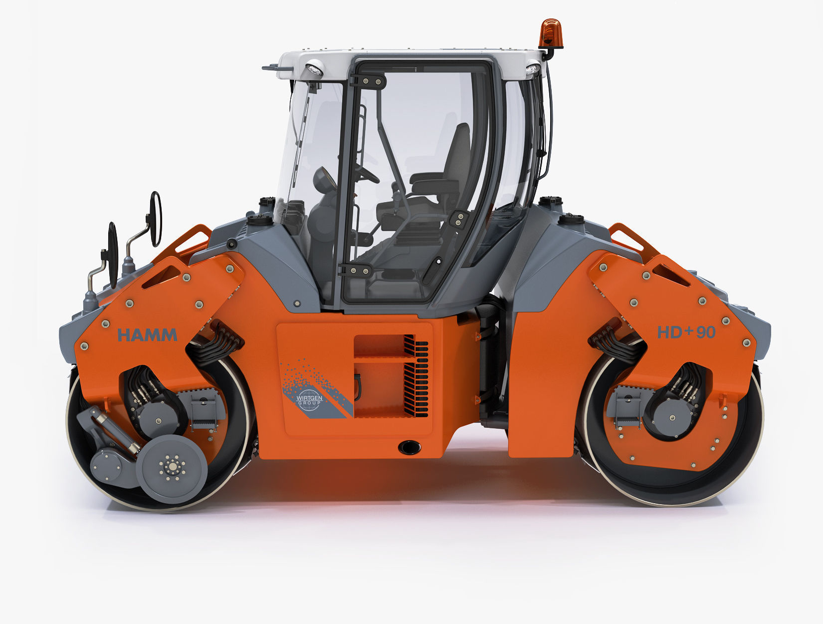 Articulated Tandem Road Roller 3D model | CGTrader