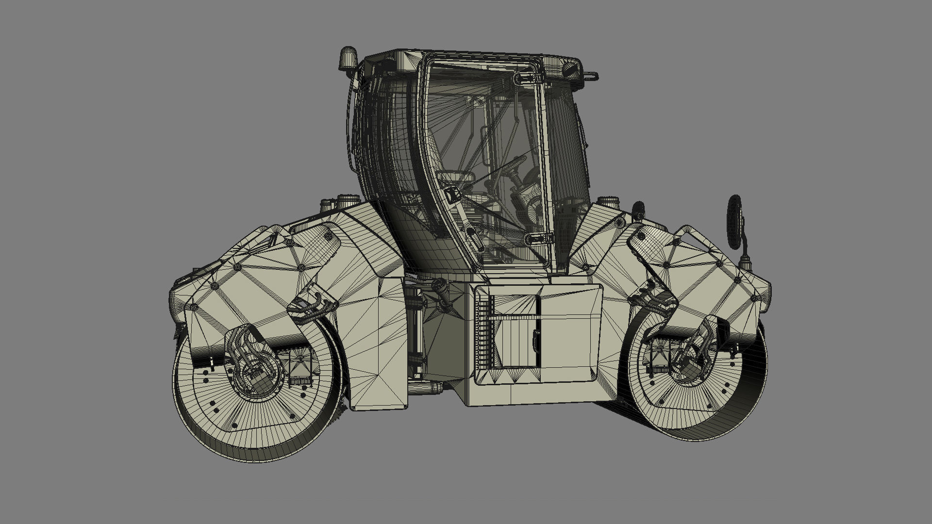 Articulated Tandem Road Roller 3D model | CGTrader